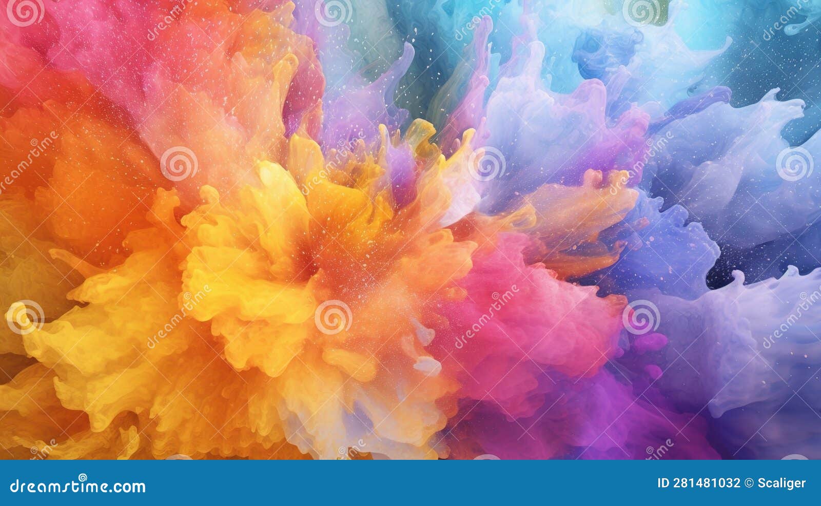 Explosion of Pastel Color Paint, Abstract Splash Pattern Background ...