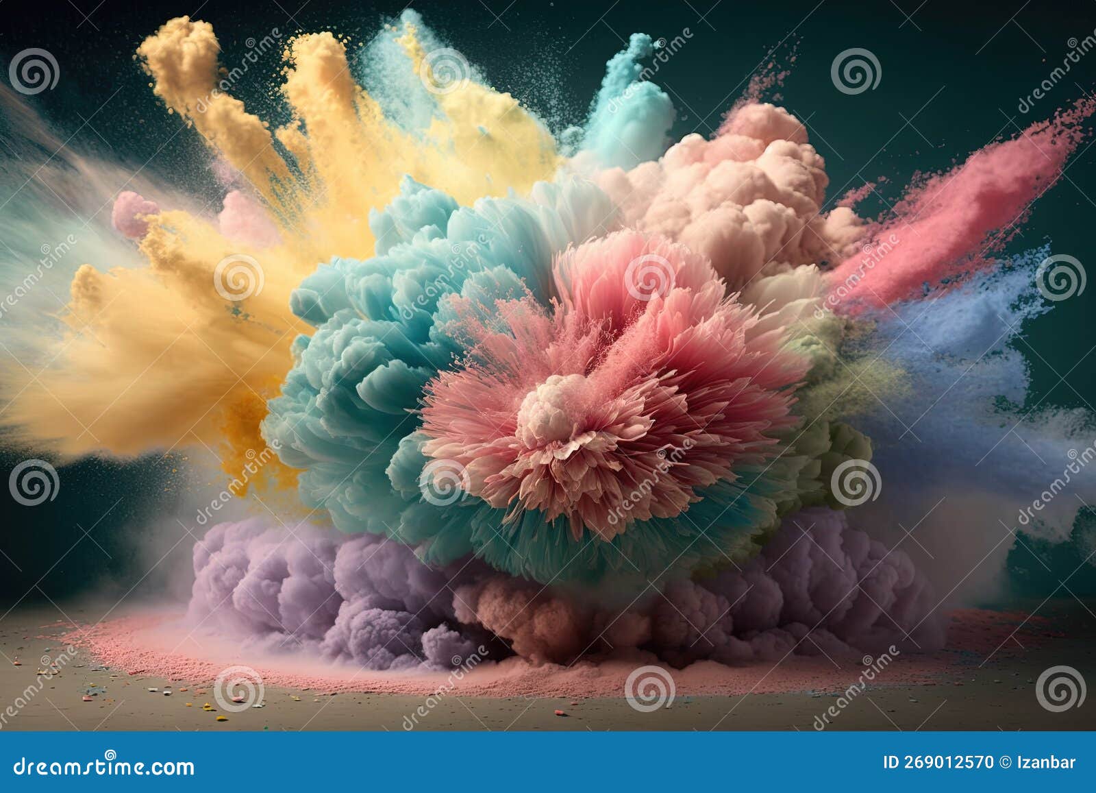 Explosion of Pastel Colors of Spring Illustration Generative Ai Stock ...