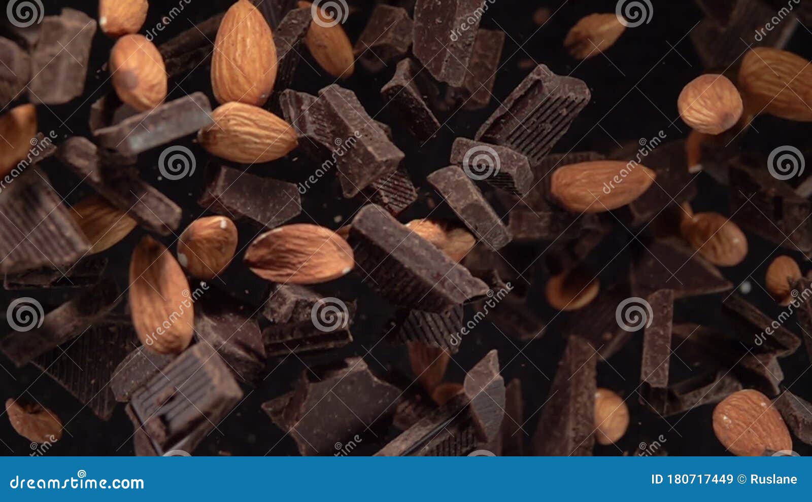 Almond Chocolate Explosion. Slow Motion 500fps Stock Video - Video of ...