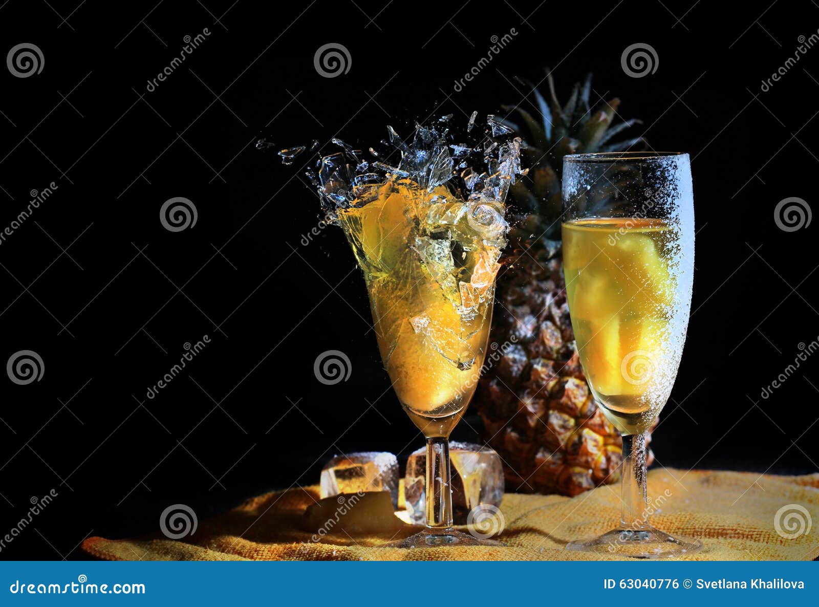 Explosion pineapple stock photo. Image of spray, vspleks - 63040776