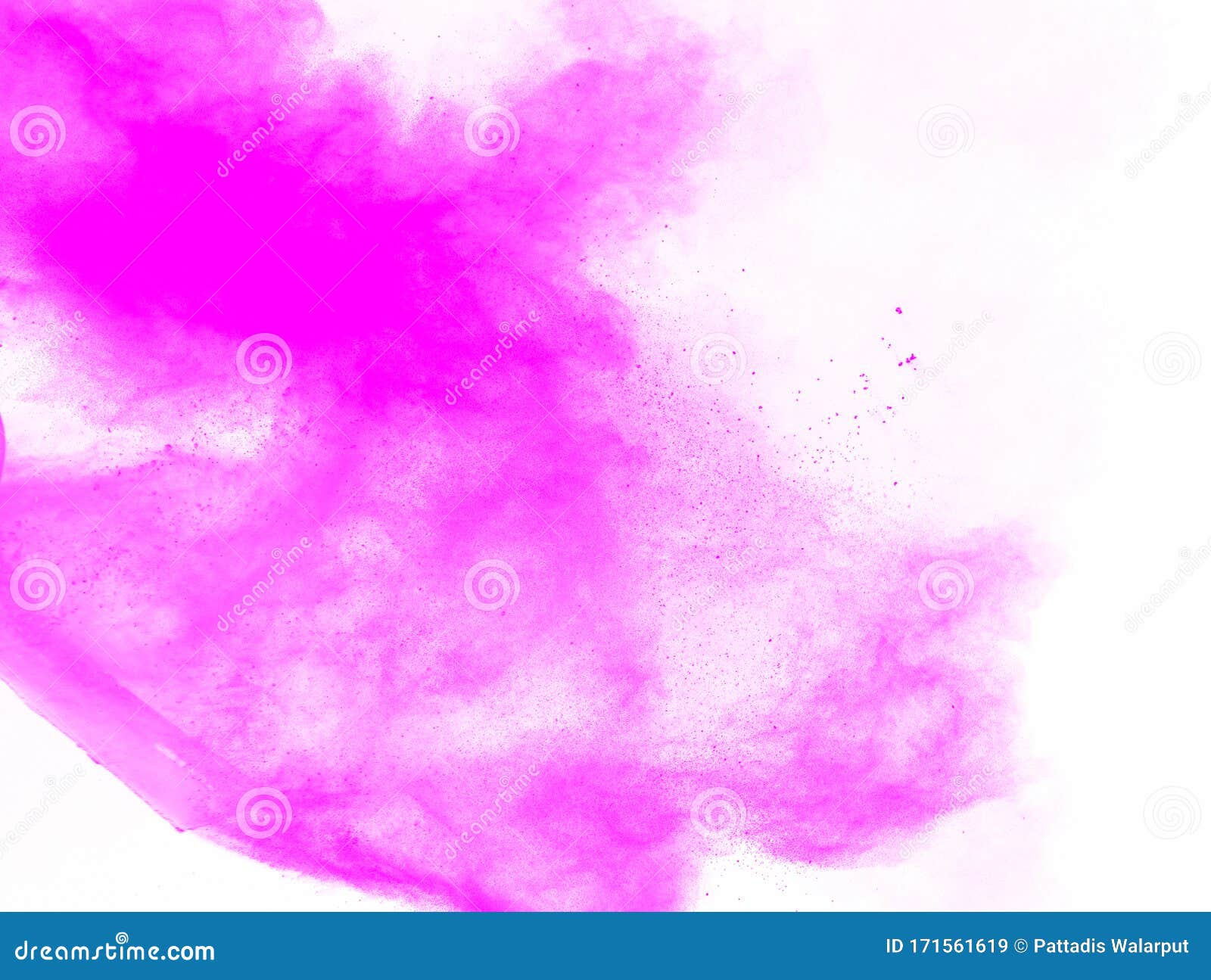 Explosion of Pink Colored Powder Isolated on White Background.Pink Dust ...