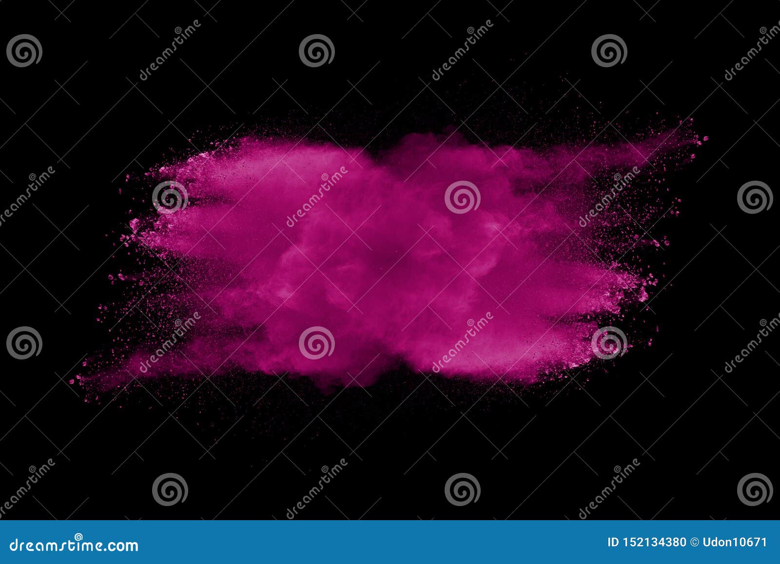 Explosion of Pink Dust on Black Background Stock Photo - Image of ...