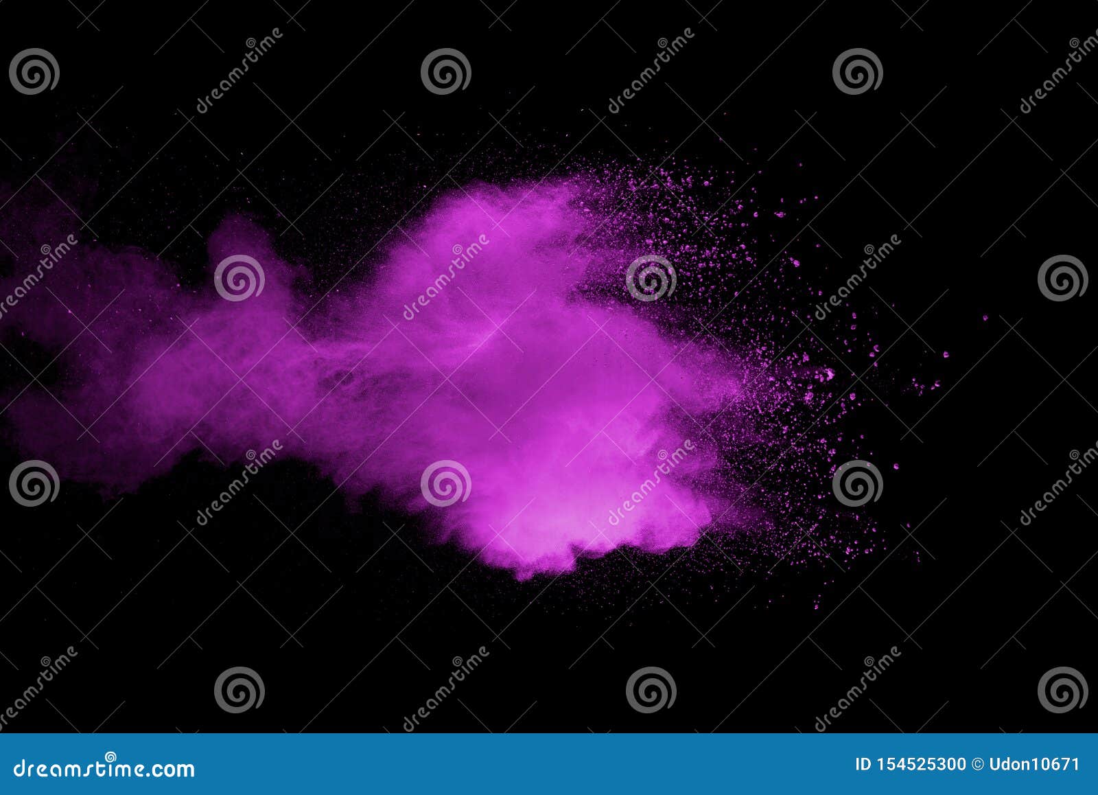 Explosion of Pink Dust on Black Background. Stock Photo - Image of ...