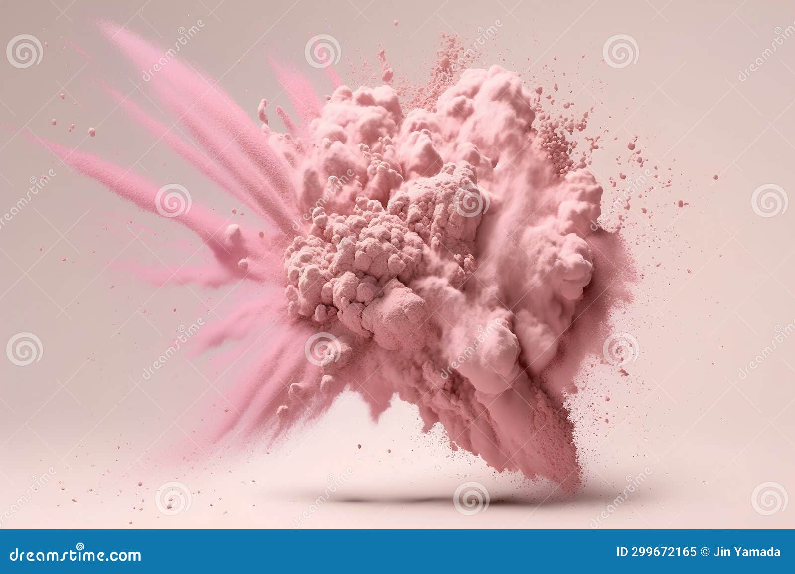 Explosion of Pink Powder on a Pink Background. 3d Rendering Stock ...