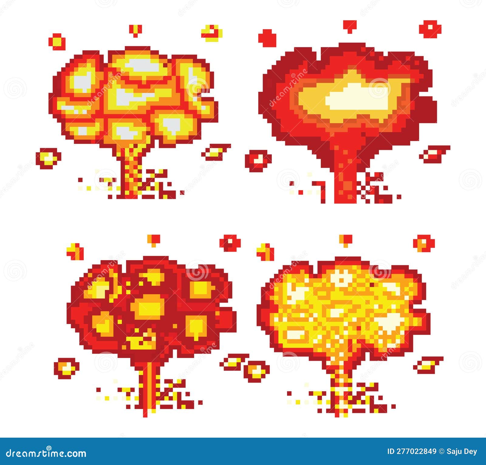 Explosion Pixel Art, Video Game Explosion Animation Flame Pixel Art ...