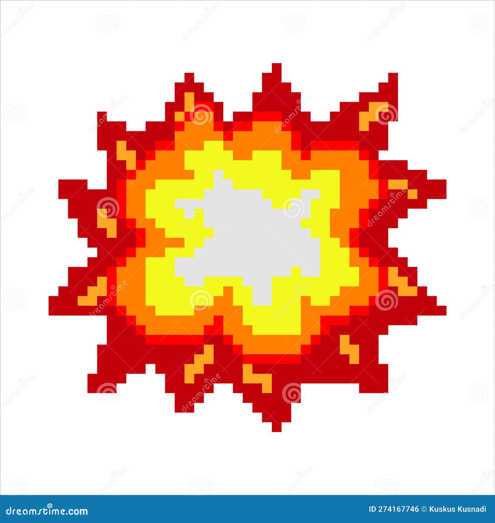 Explosion with Pixel Art. Vector Illustration Stock Vector ...