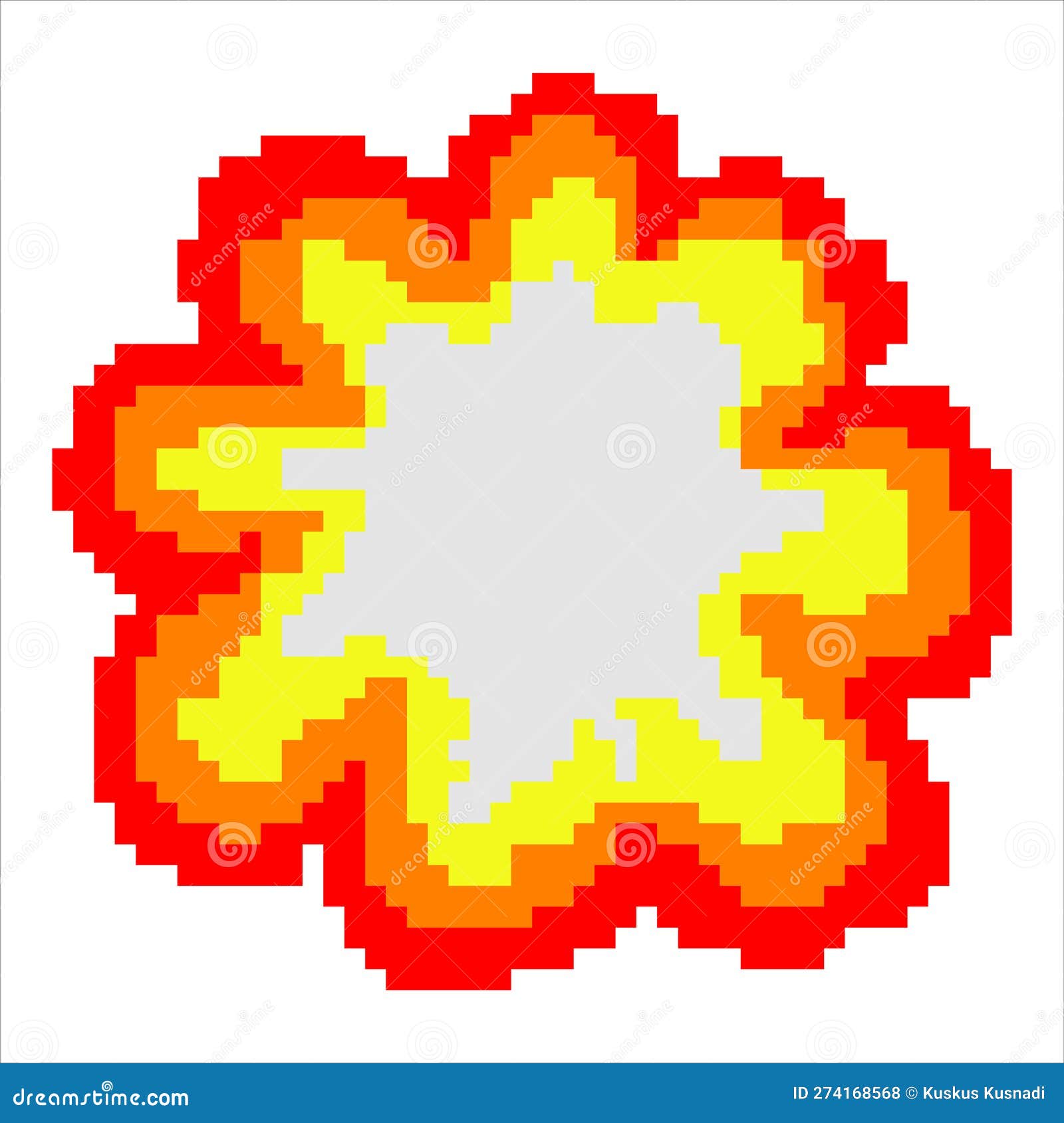 Explosion with Pixel Art. Vector Illustration Stock Vector ...