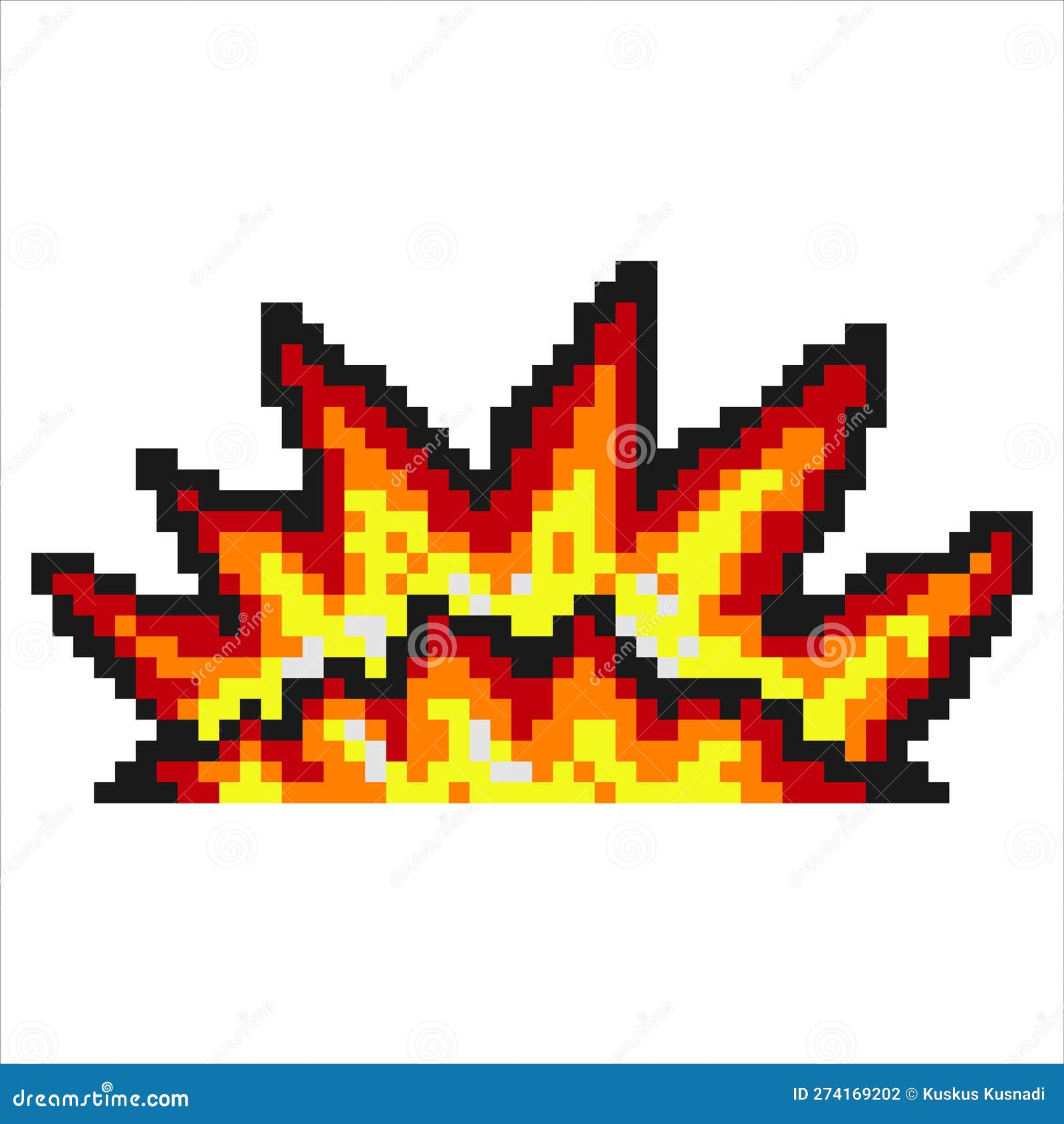Explosion with Pixel Art. Vector Illustration Stock Vector ...