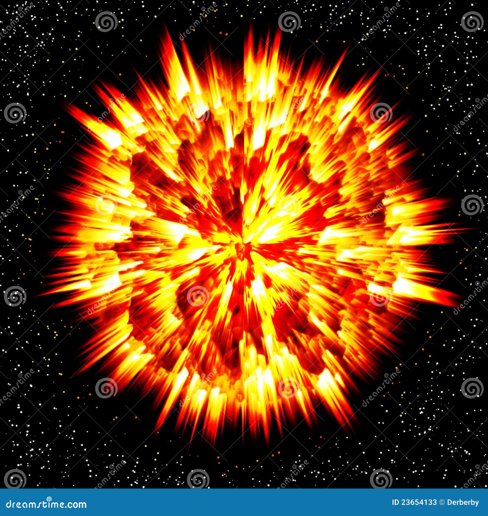 Explosion of planet stock illustration. Illustration of stars - 23654133