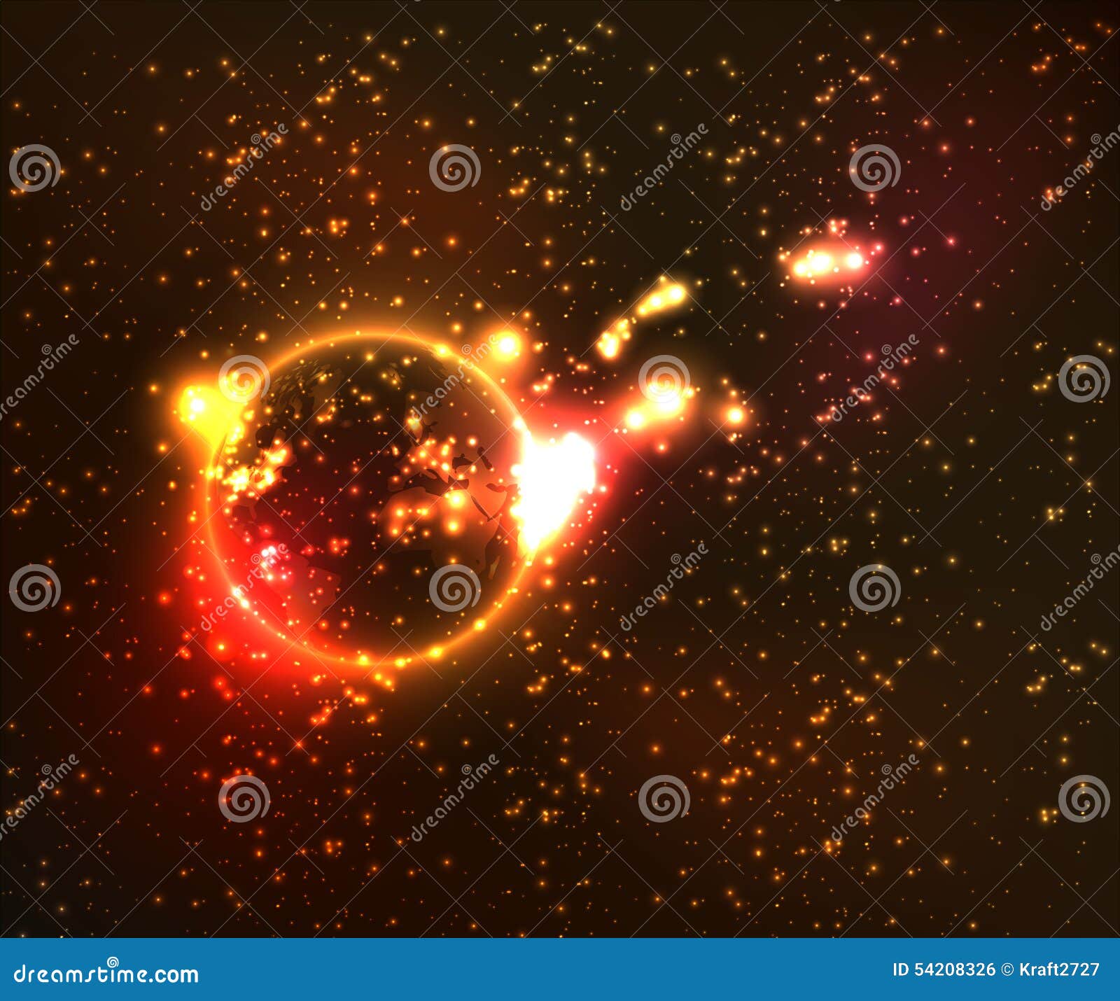 The Explosion of the Planet Stock Photo - Image of large, dimensional ...