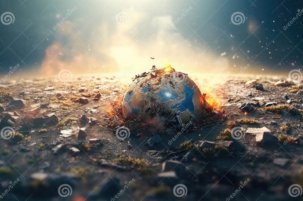 Explosion. Planet Earth is in Danger. Global Warming. Apocalypse ...