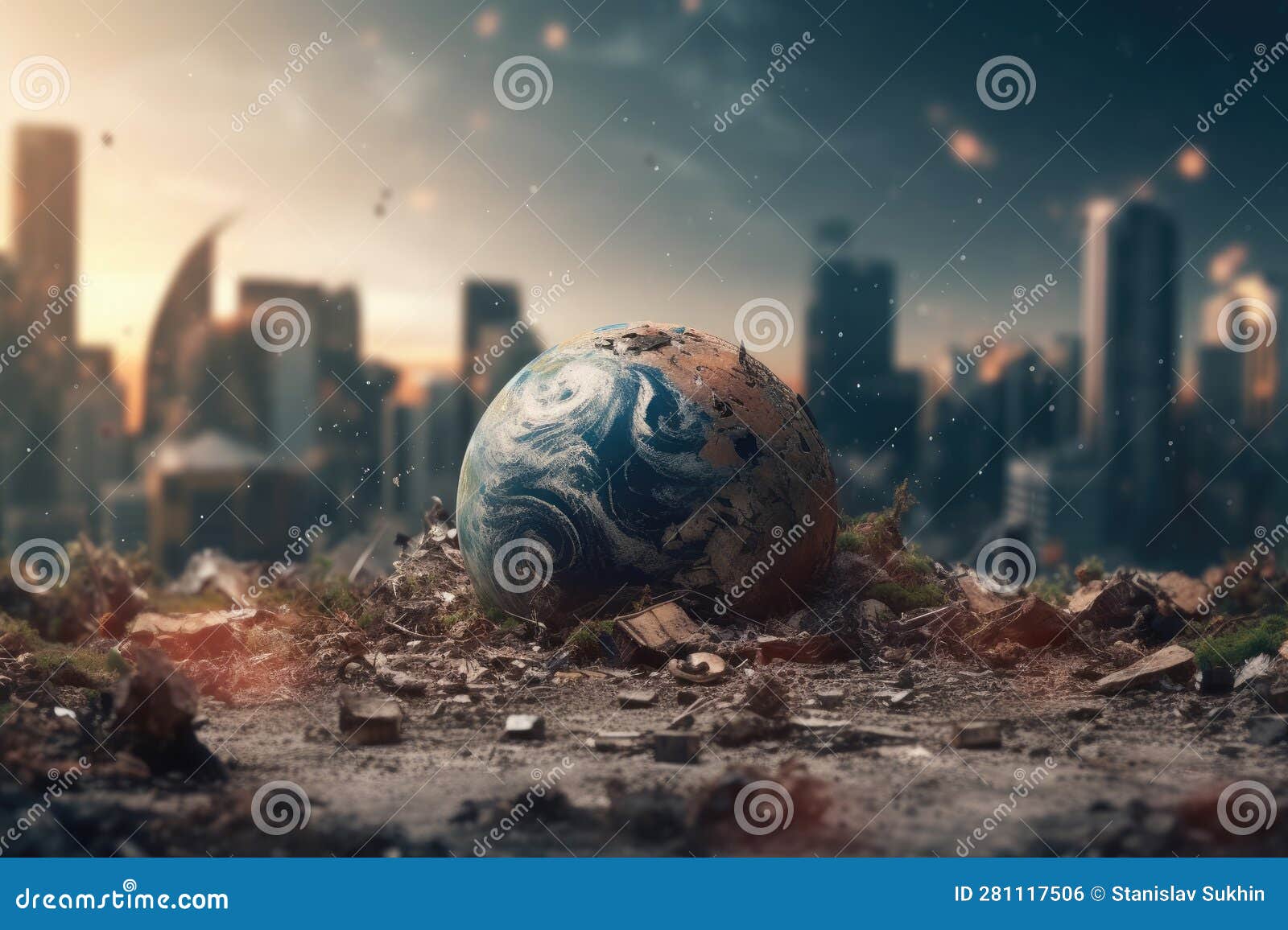 Explosion. Planet Earth is in Danger. Global Warming. Apocalypse ...