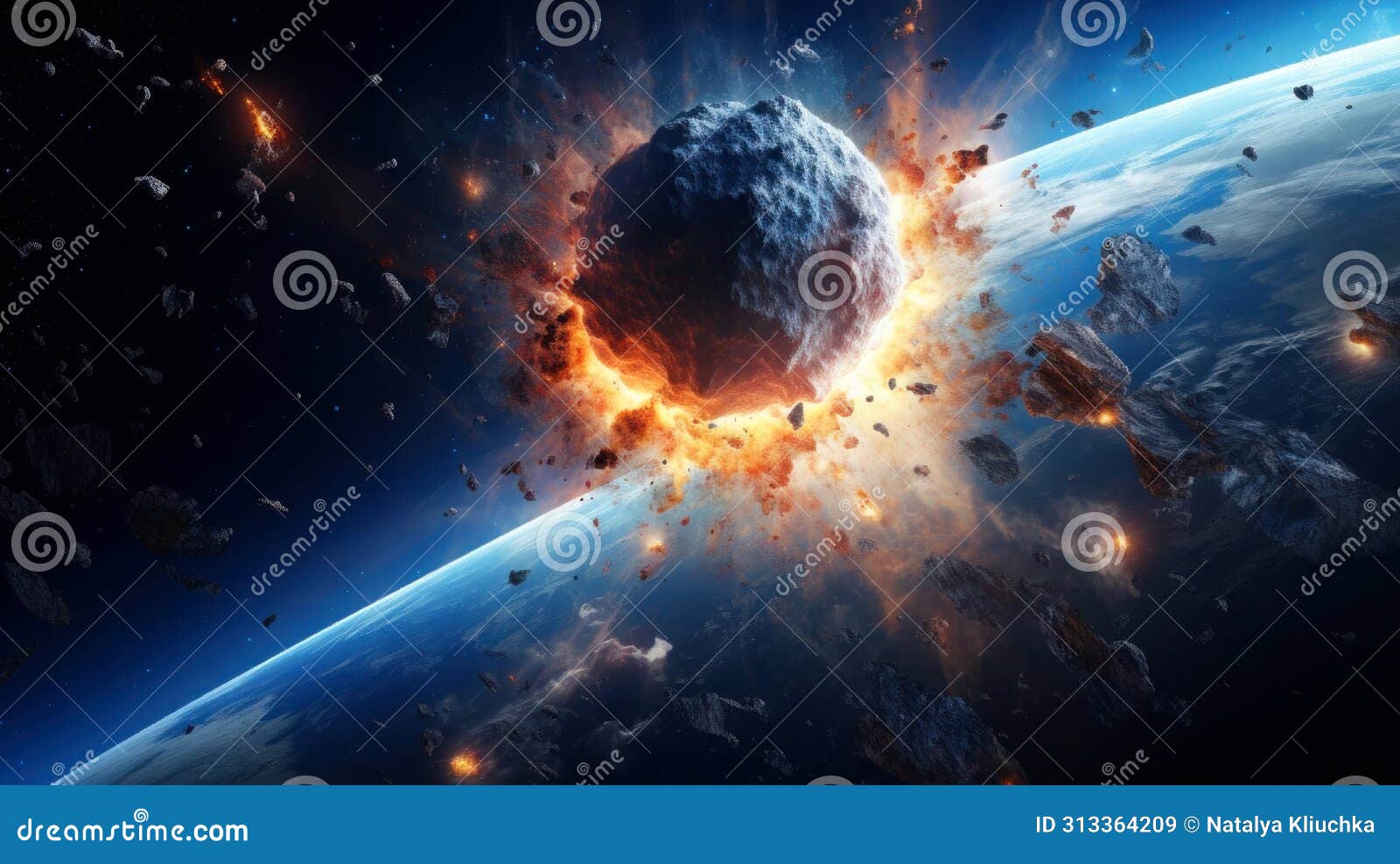 Explosion of the Planet. Flying Burning Exoplanet. Collision with ... Explosion of the Planet. Flying Burning Exoplanet. Collision with ...