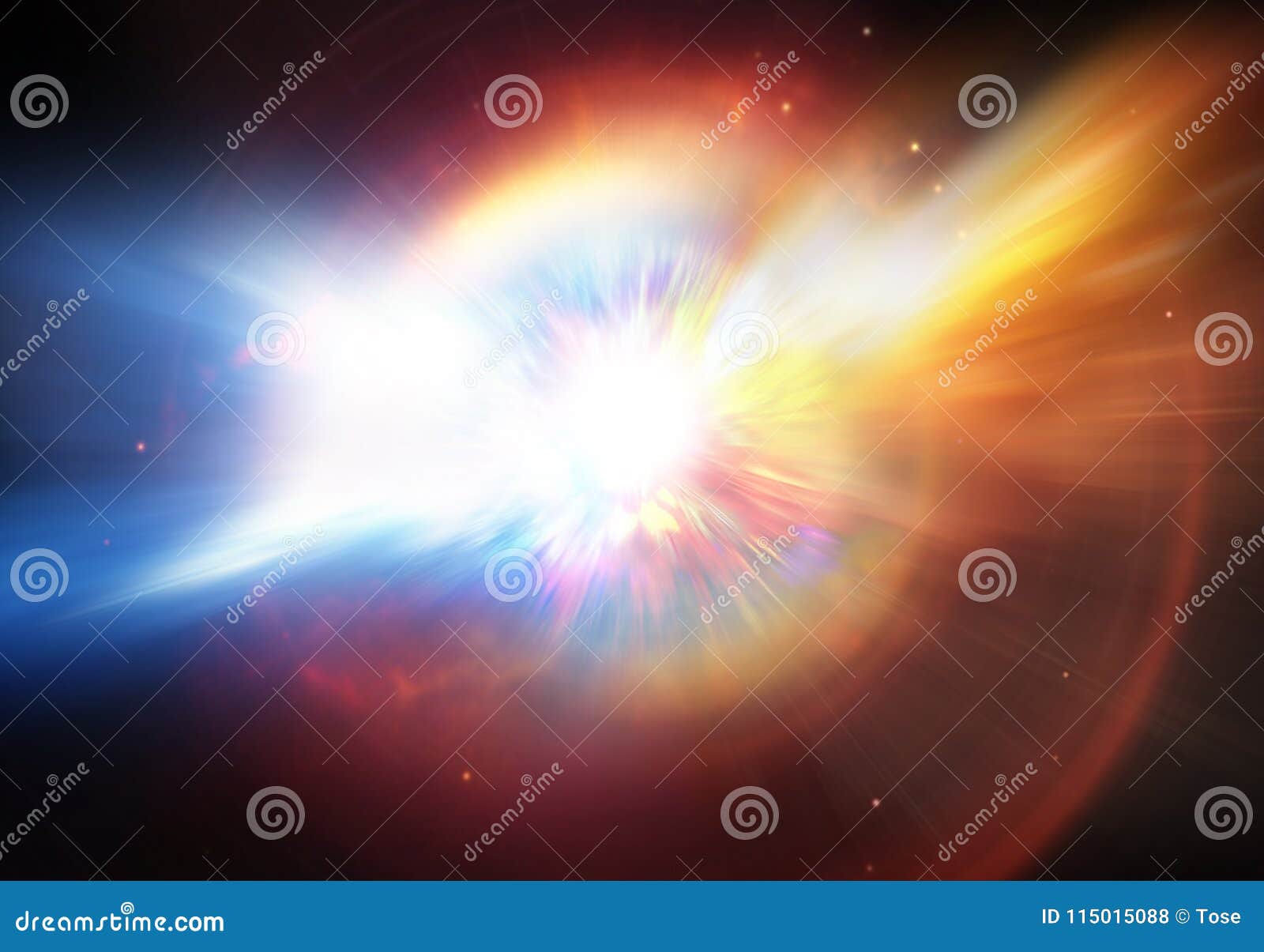Explosion of Planet or Supernova Star Stock Illustration - Illustration ...
