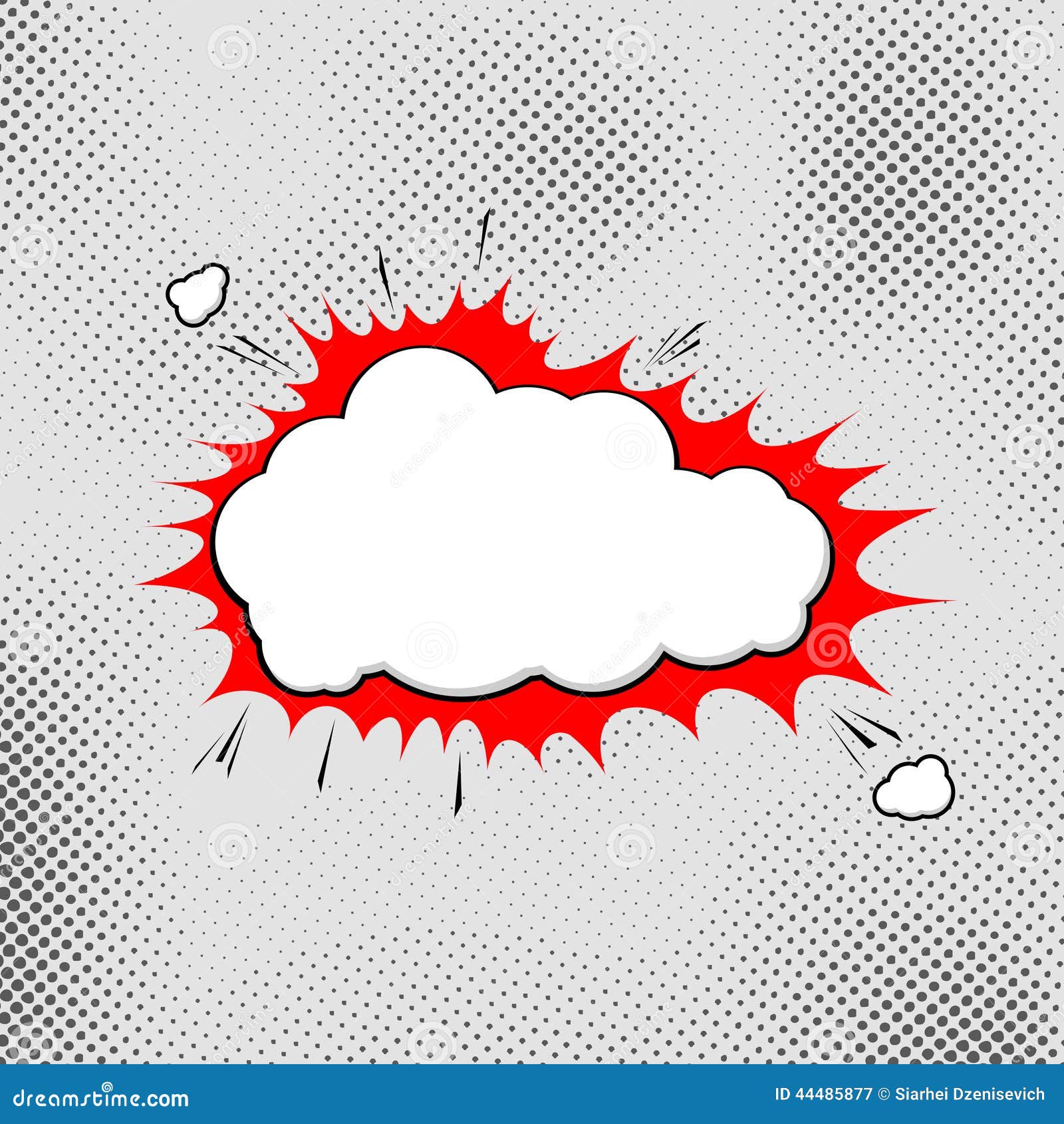 Explosion Pop-art Bubble Template Comic Style Stock Vector ...