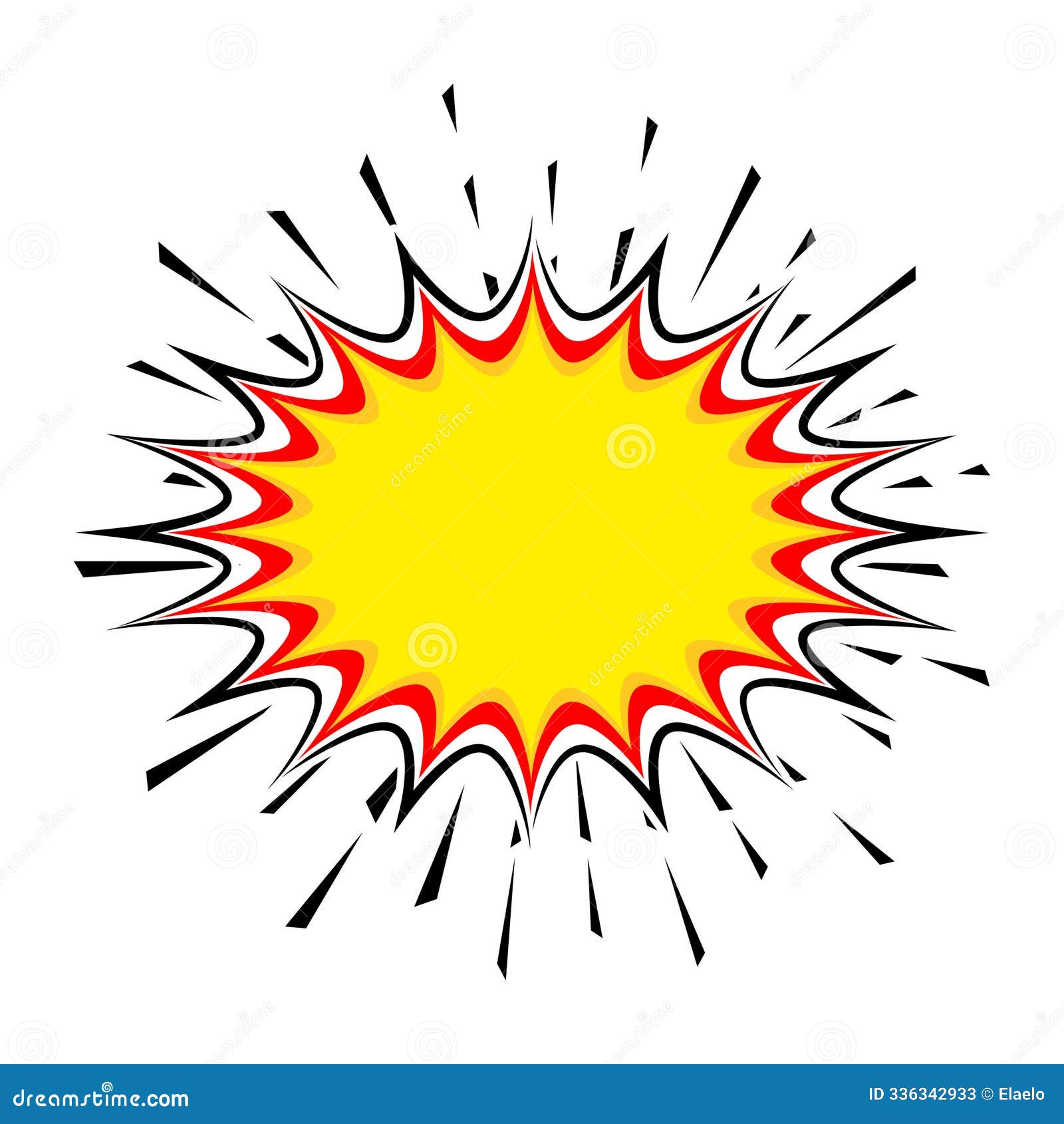 Explosion Pop Art Cartoon Comic Isolated. Vector Illustration Stock ...