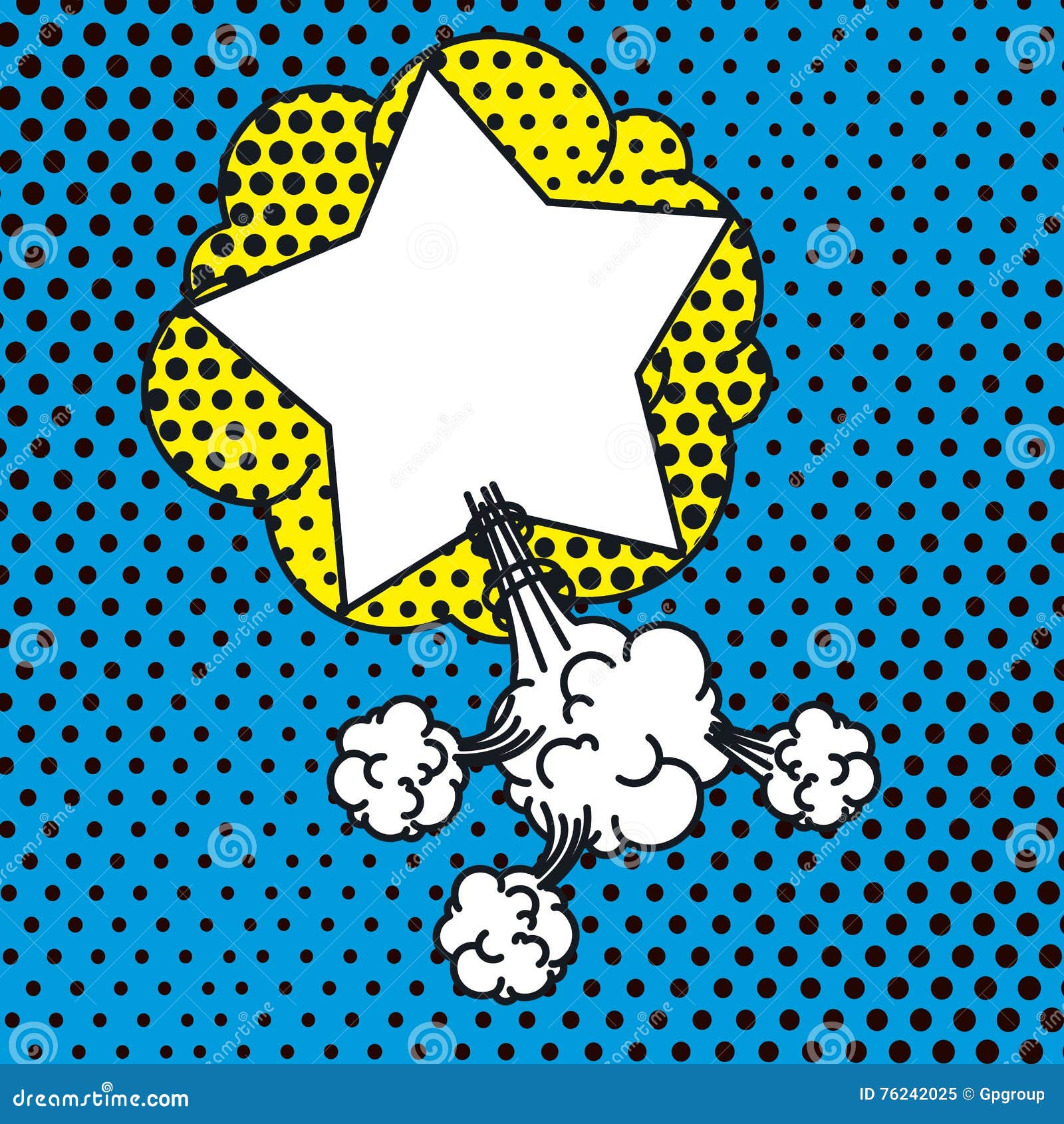 Explosion pop art style stock vector. Illustration of cartoon - 76242025