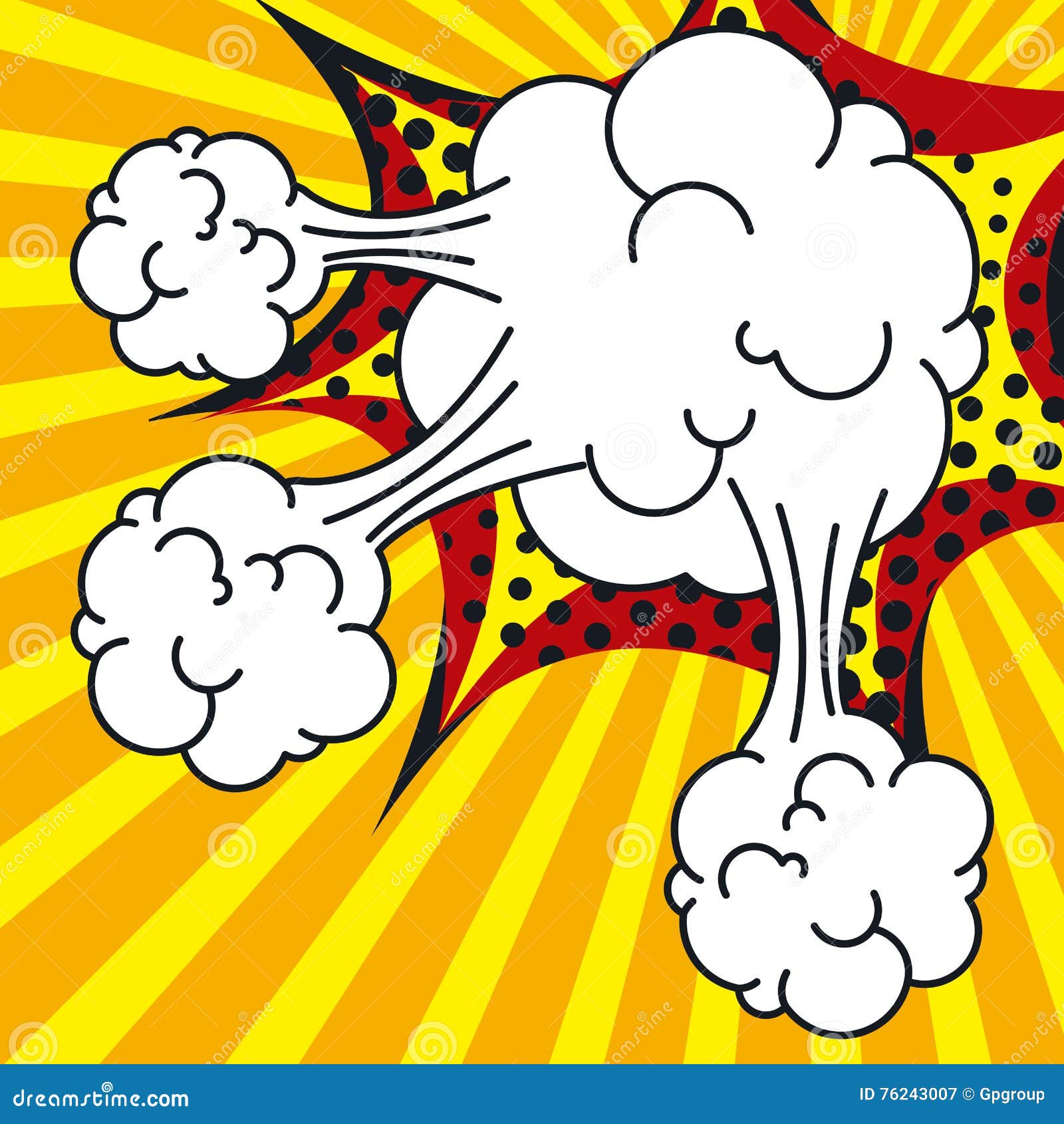 Explosion pop art style stock vector. Illustration of comics - 76243007
