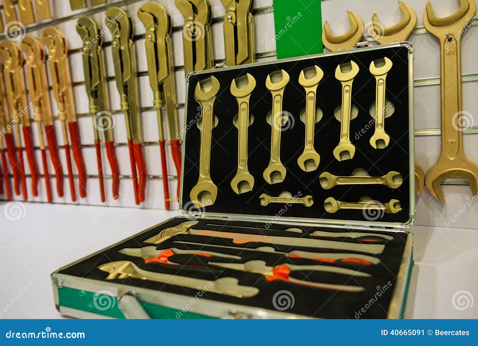 Explosion-preventing Toolkit Stock Image - Image of tongs, pincers ...