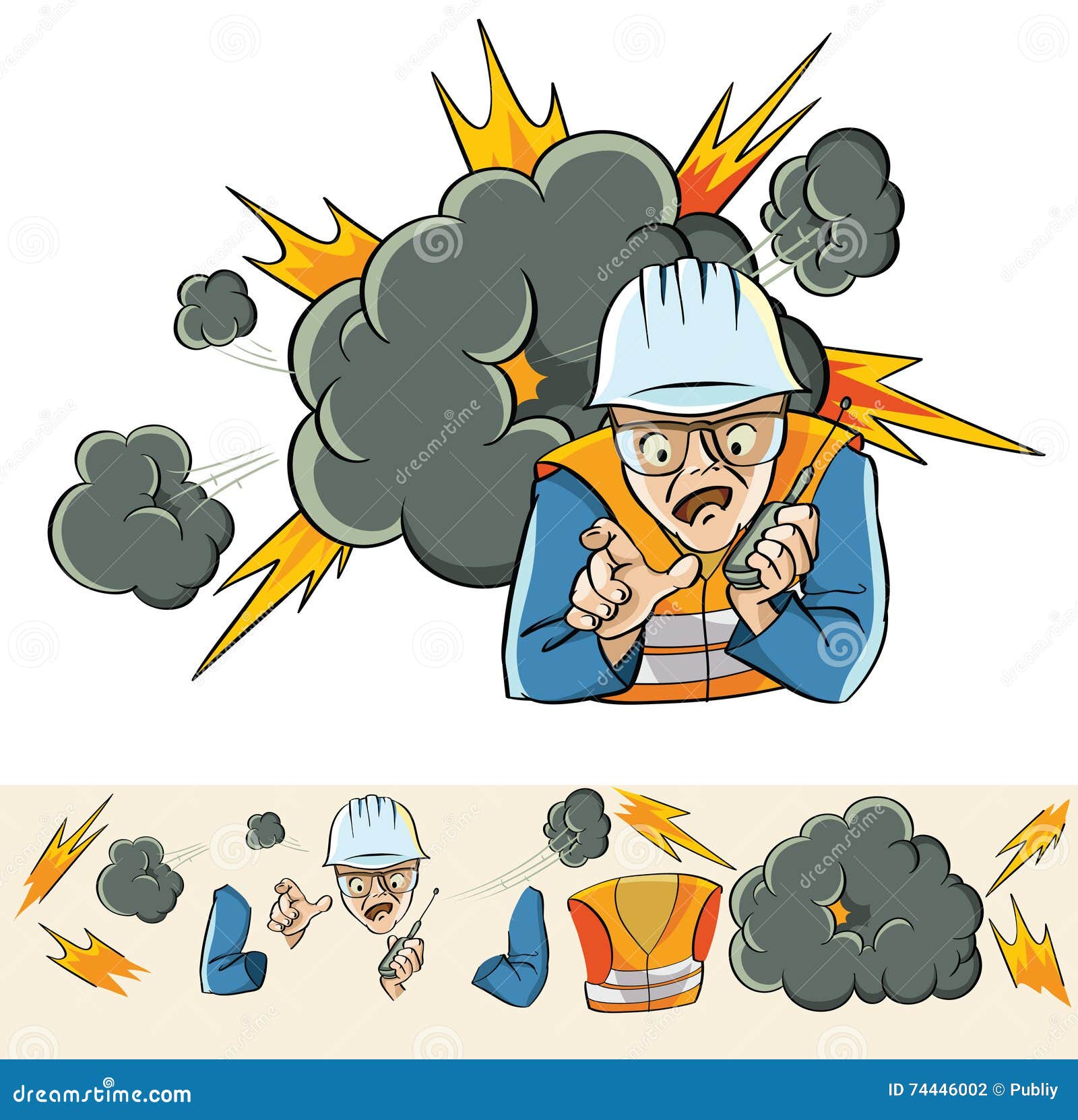 The Explosion in the Production Stock Vector - Illustration of boom ...
