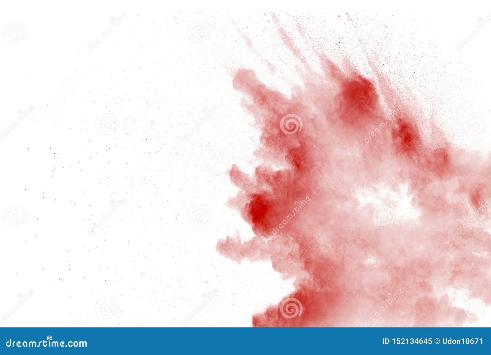 Explosion of Red Dust on White Background Stock Image - Image of makeup ...