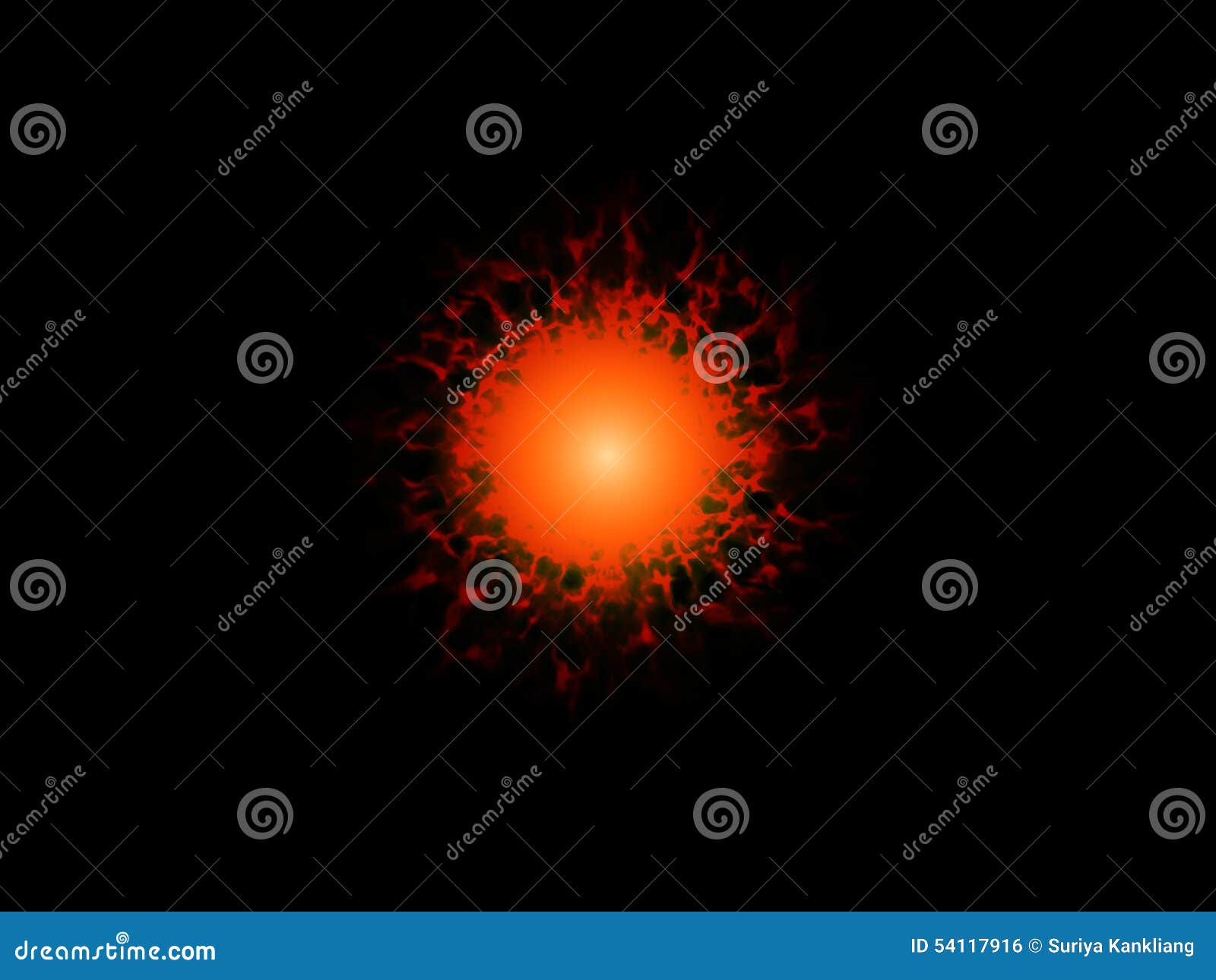 Explosion red fire ball stock illustration. Illustration of water ...