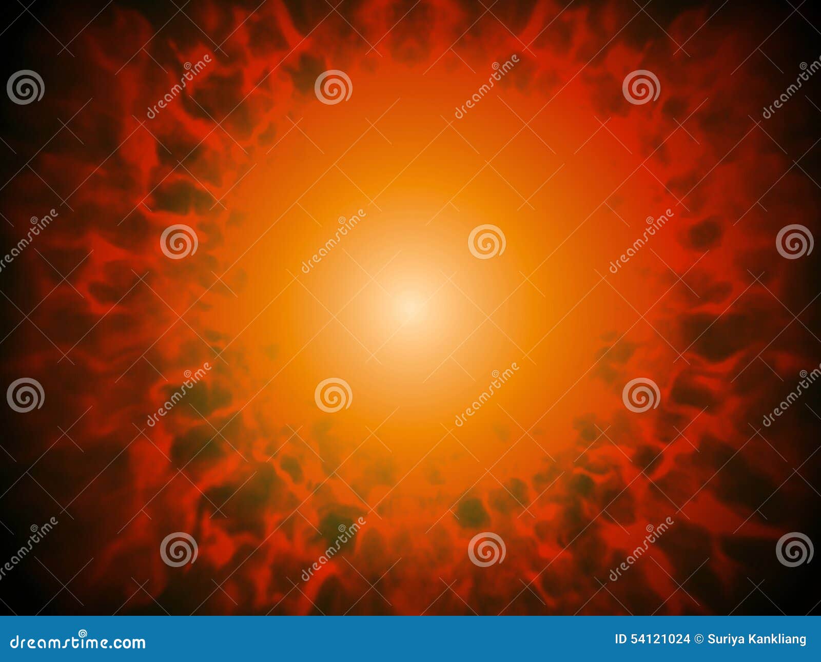 Explosion red fire ball stock illustration. Illustration of shiny ...