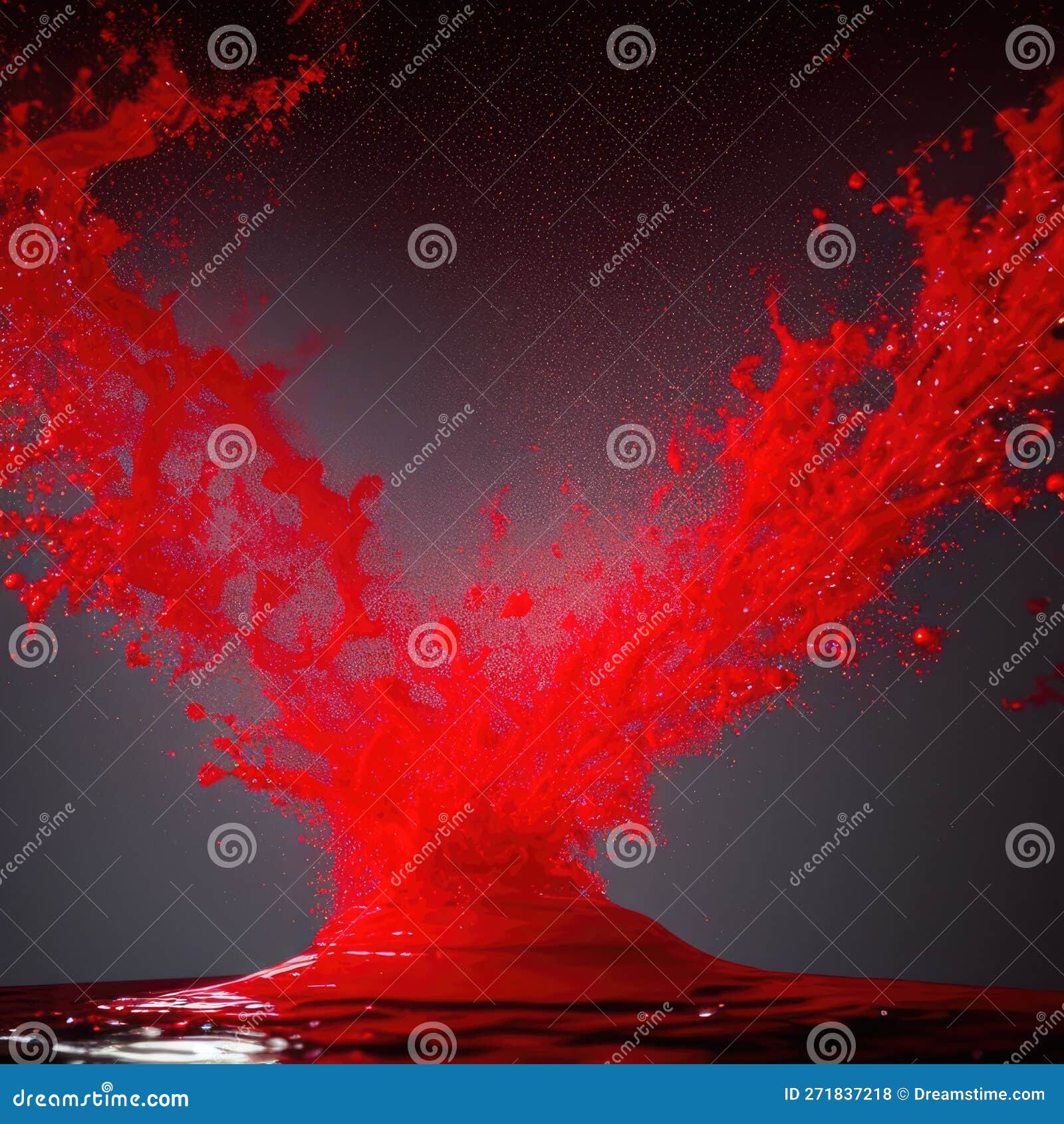 Big Splash Paint Red Dripping Liquid and Fluid Dripping. Generated with ...