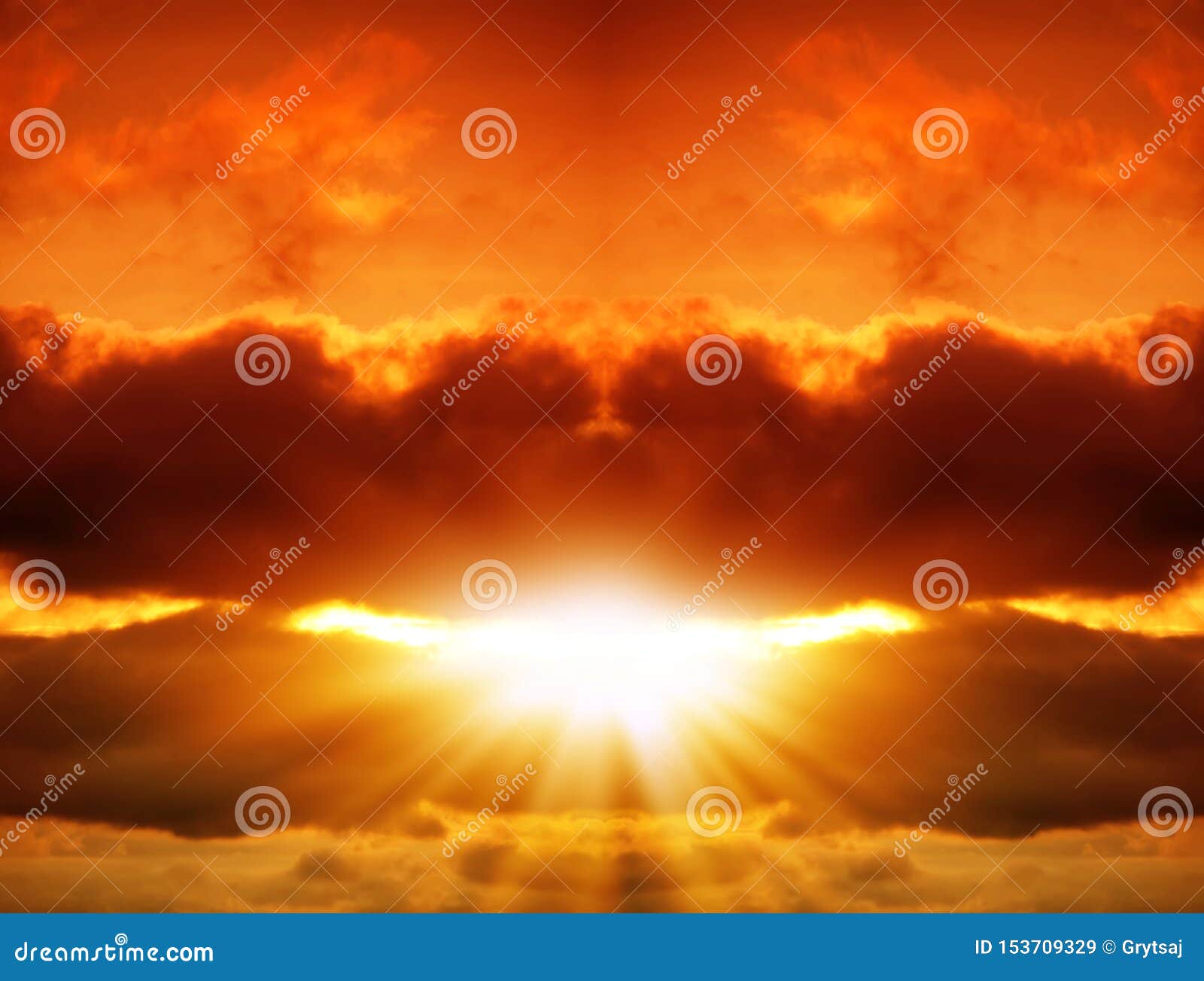 Explosion in the Red Sky stock image. Image of sunbeam - 153709329