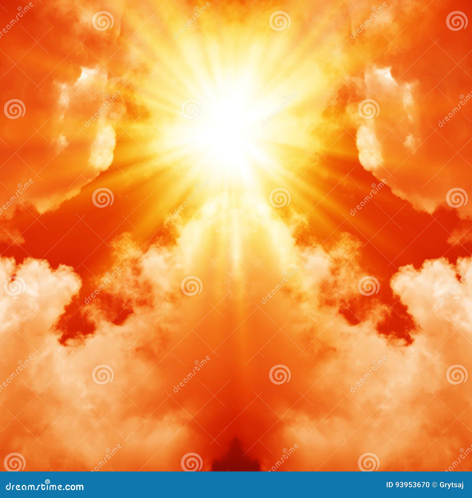 Explosion in the Red Sky stock photo. Image of summer - 93953670