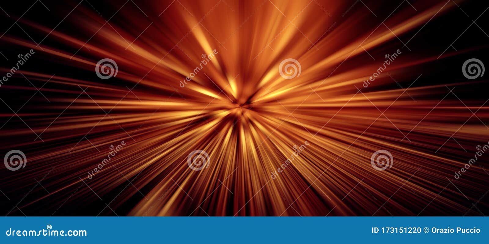 Explosion Of Red Yellow Light Rays On A Black Background Royalty-Free ...