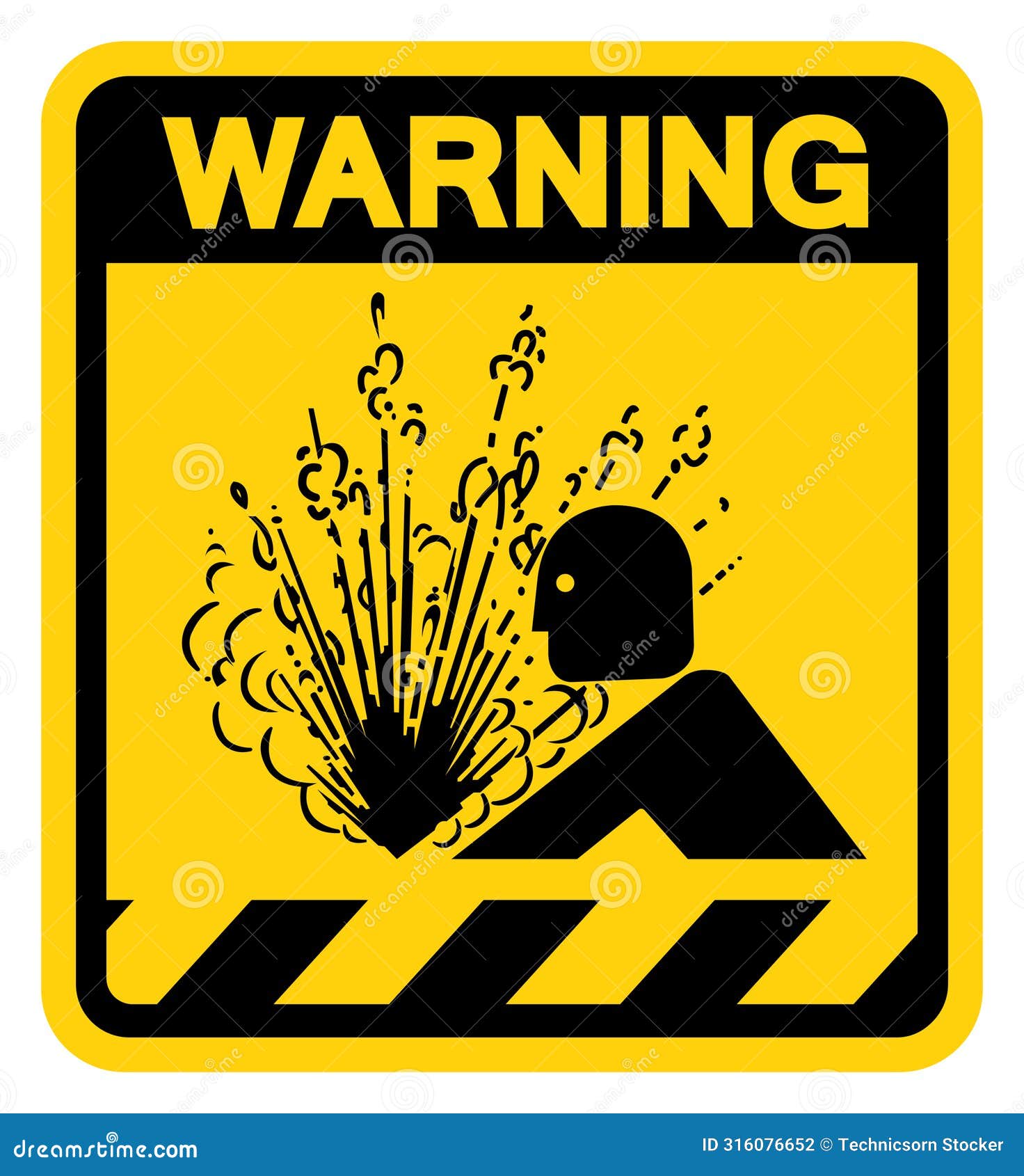 Explosion Release of Pressure Warning Sign, Vector Illustration ...