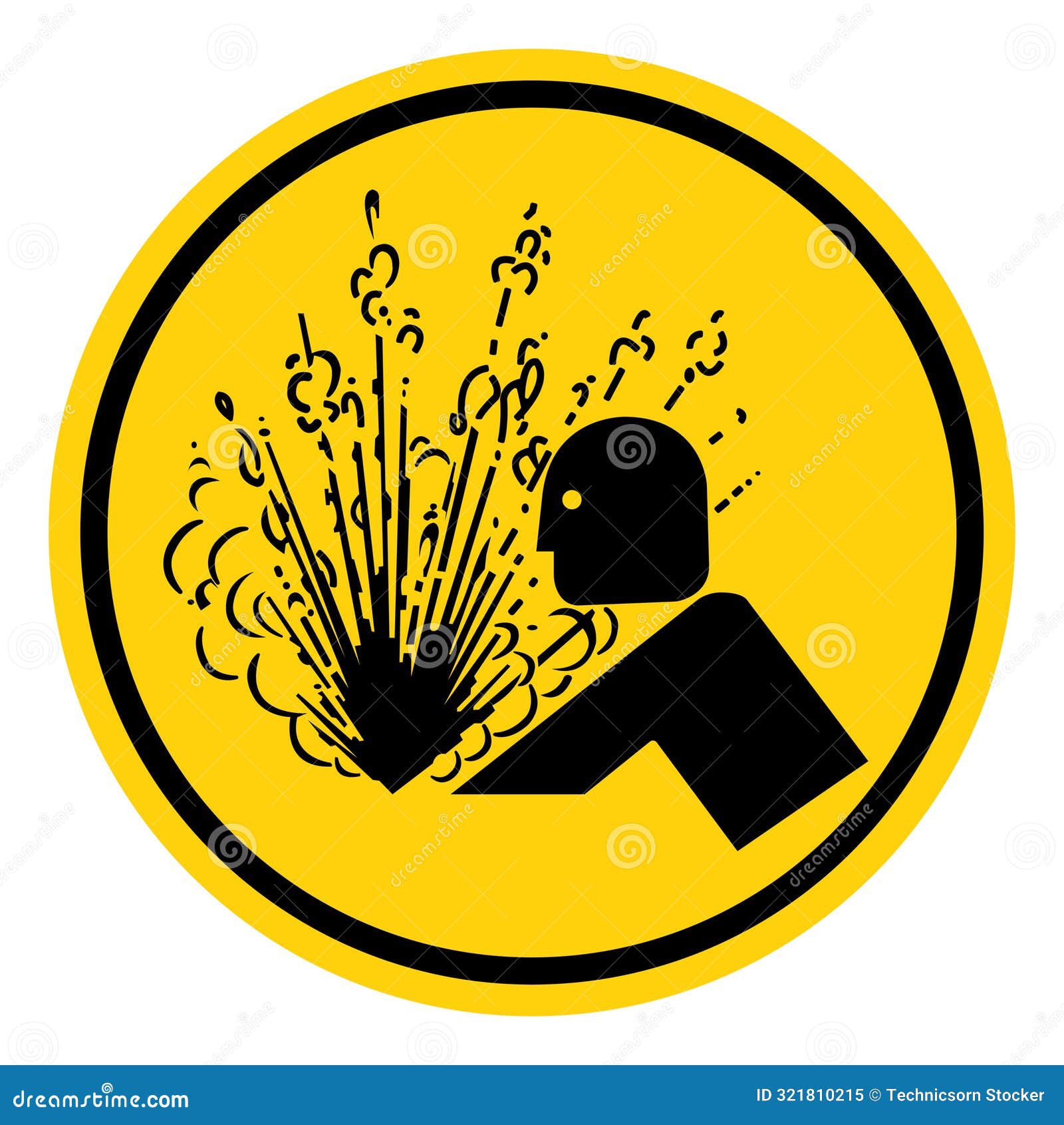 Explosion Release of Pressure Warning Sign, Vector Illustration ...