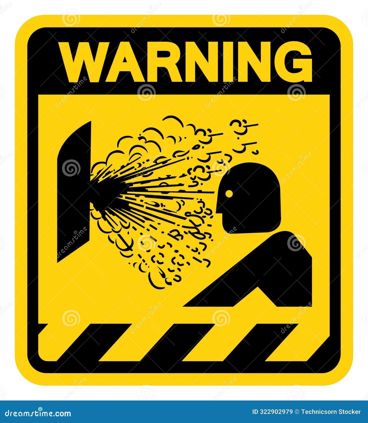 Explosion Release of Pressure Warning Sign, Vector Illustration ...