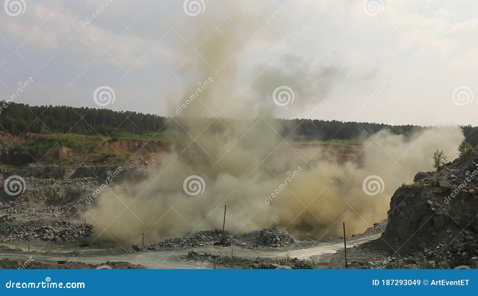 Explosion Rocks in a Quarry. Mining Stock Video - Video of dynamite ...