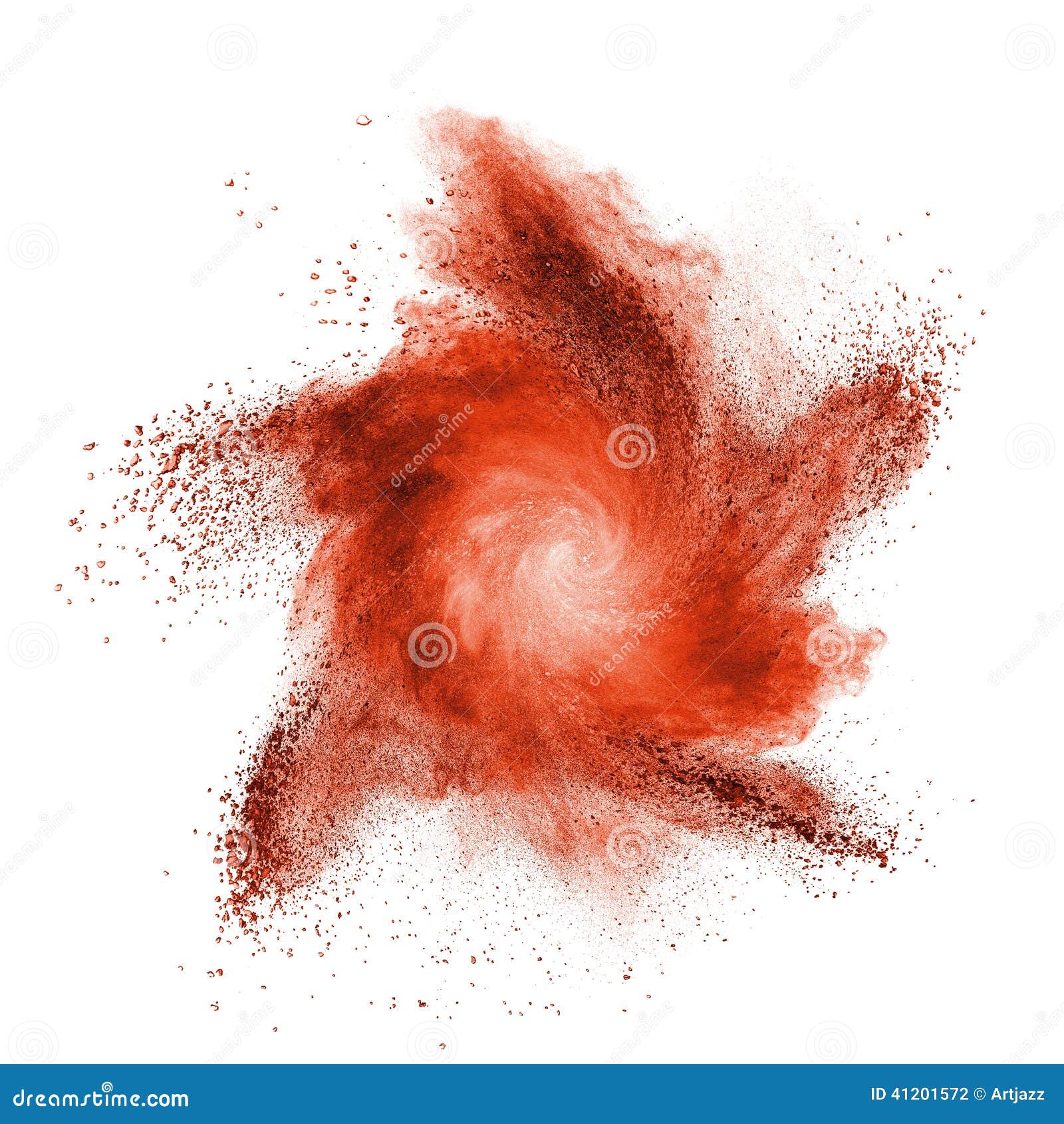 Explosion Rouge De Poudre D'isolement Sur Le Blanc Photo stock - Image ...