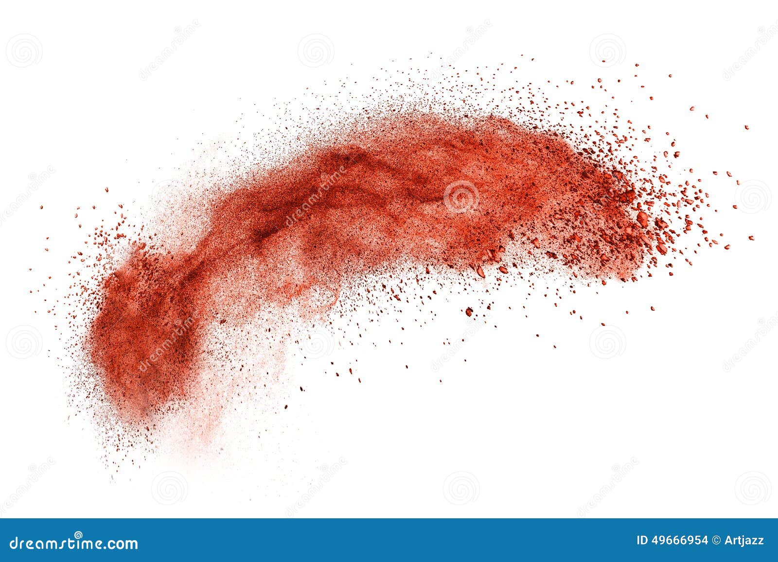 Explosion Rouge De Poudre D'isolement Sur Le Blanc Photo stock - Image ...