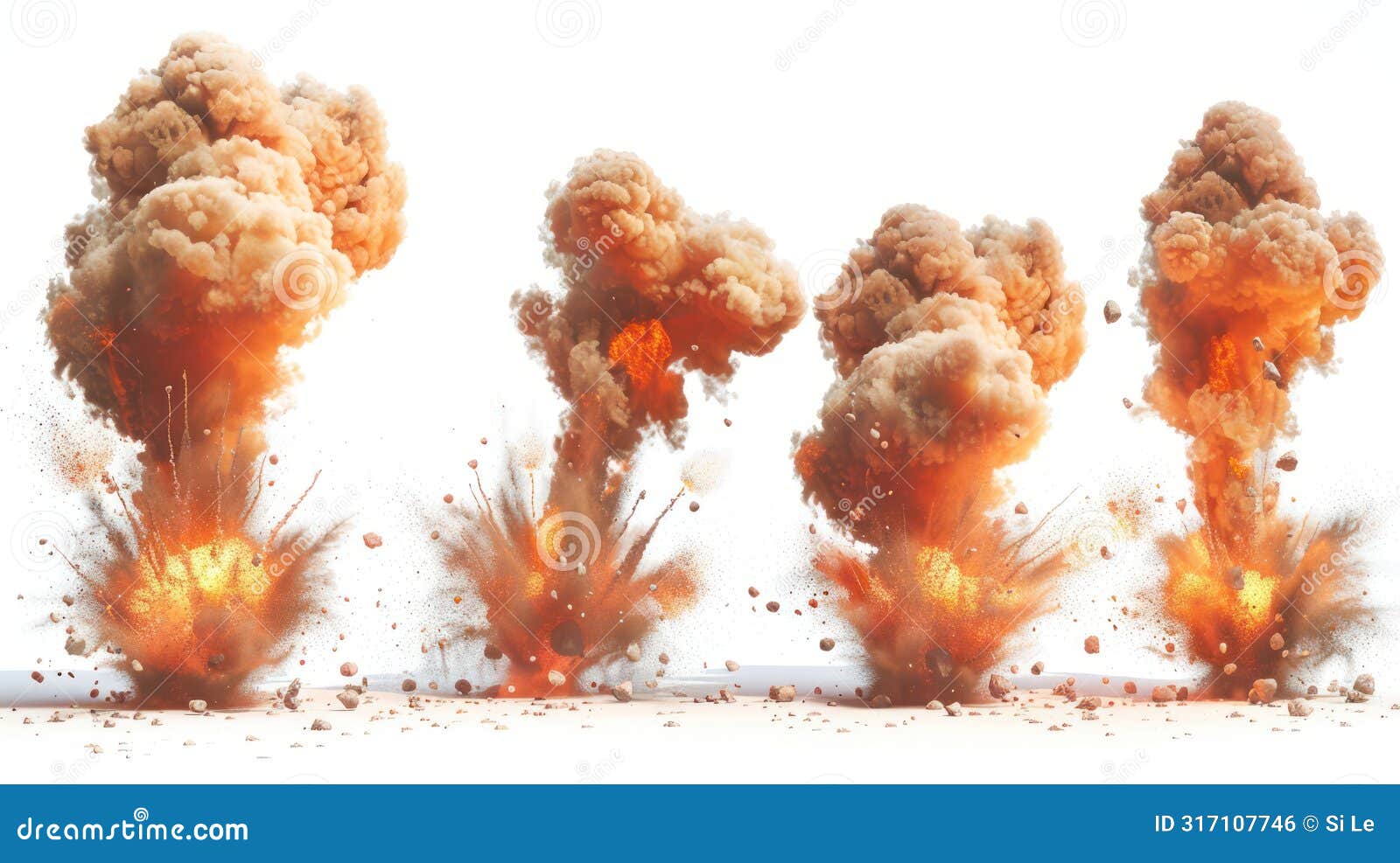 Explosion Set On Transparent Background: Collection Of Explosions In ...
