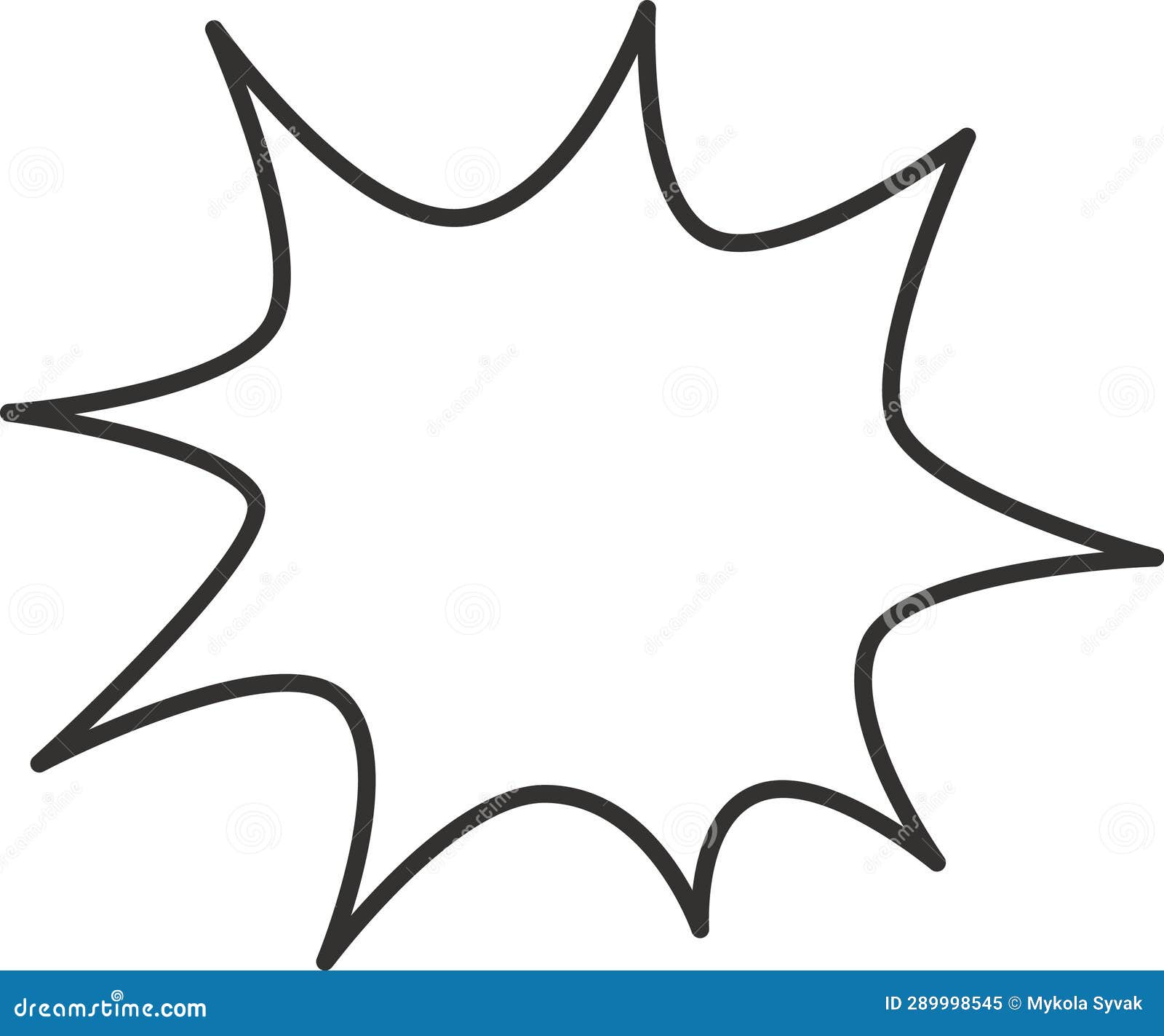 Explosion Shape Outline stock vector. Illustration of symbol - 289998545