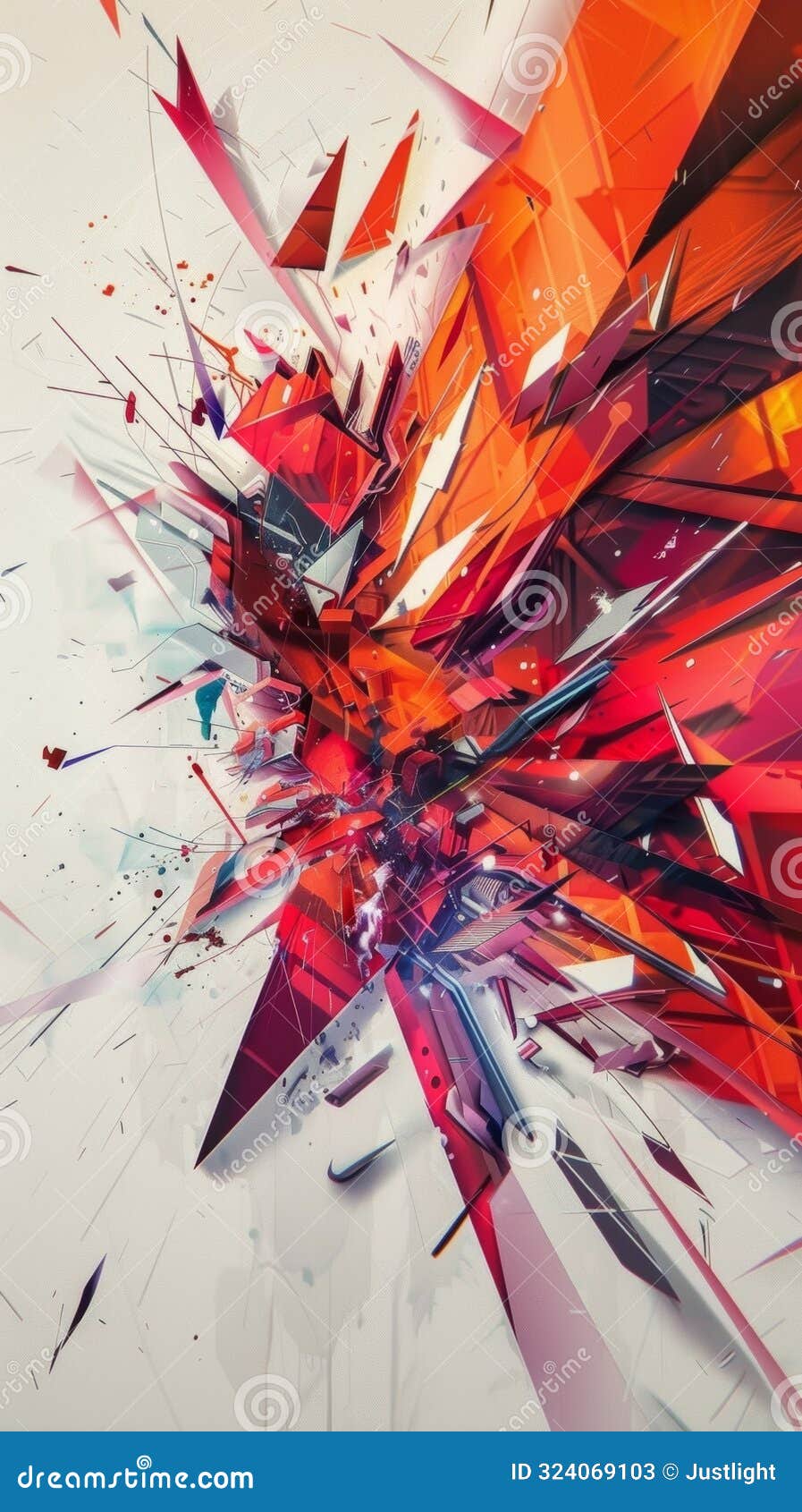 An Explosion of Shapes and Colors these Canvases Blur the Lines between Reality and Abstraction ...