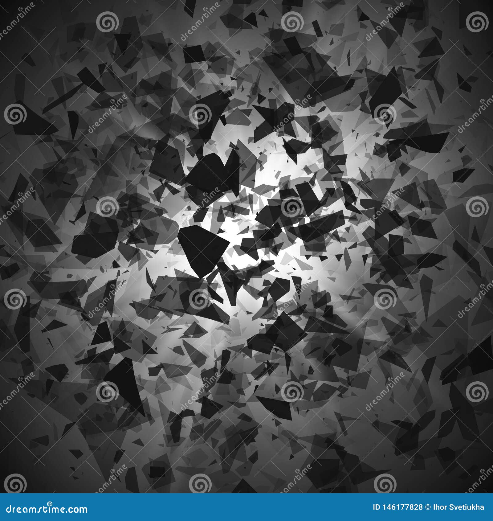 Explosion - Shatter And Destruction Effect. Abstract Cloud Of Pieces ...