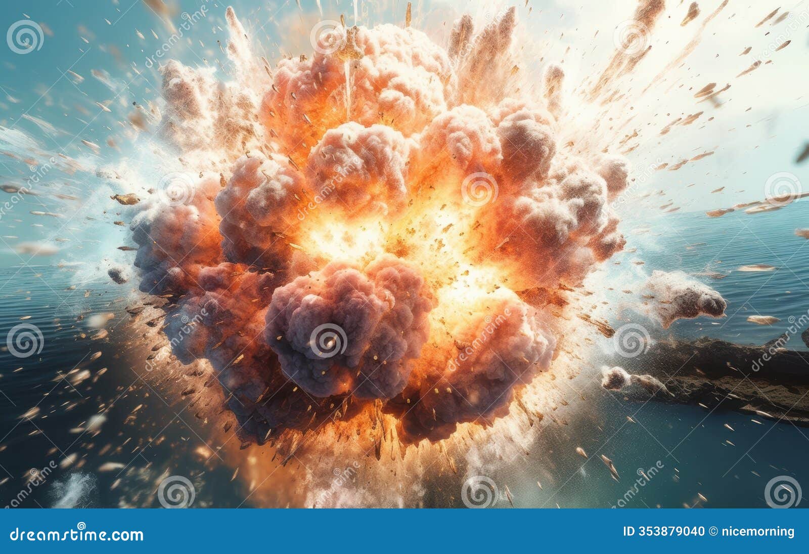 Explosion in the Sky. Created by Generative Artificial Intelligence ...