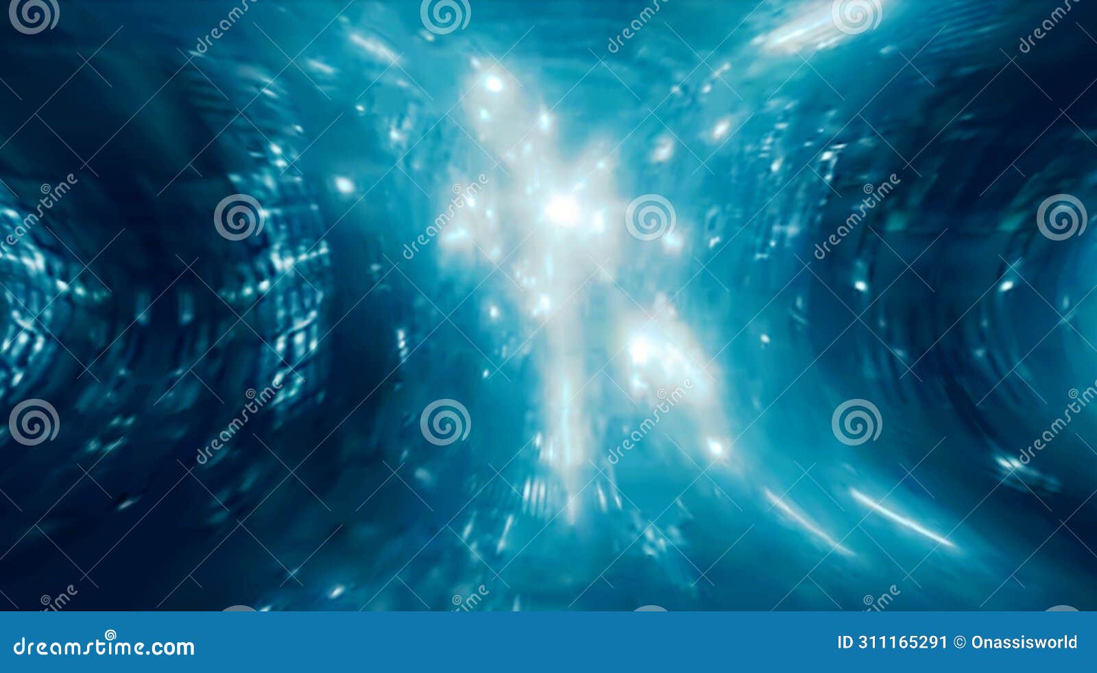 Explosion in Space Blue Abstract Background Blurs Stock Illustration ...