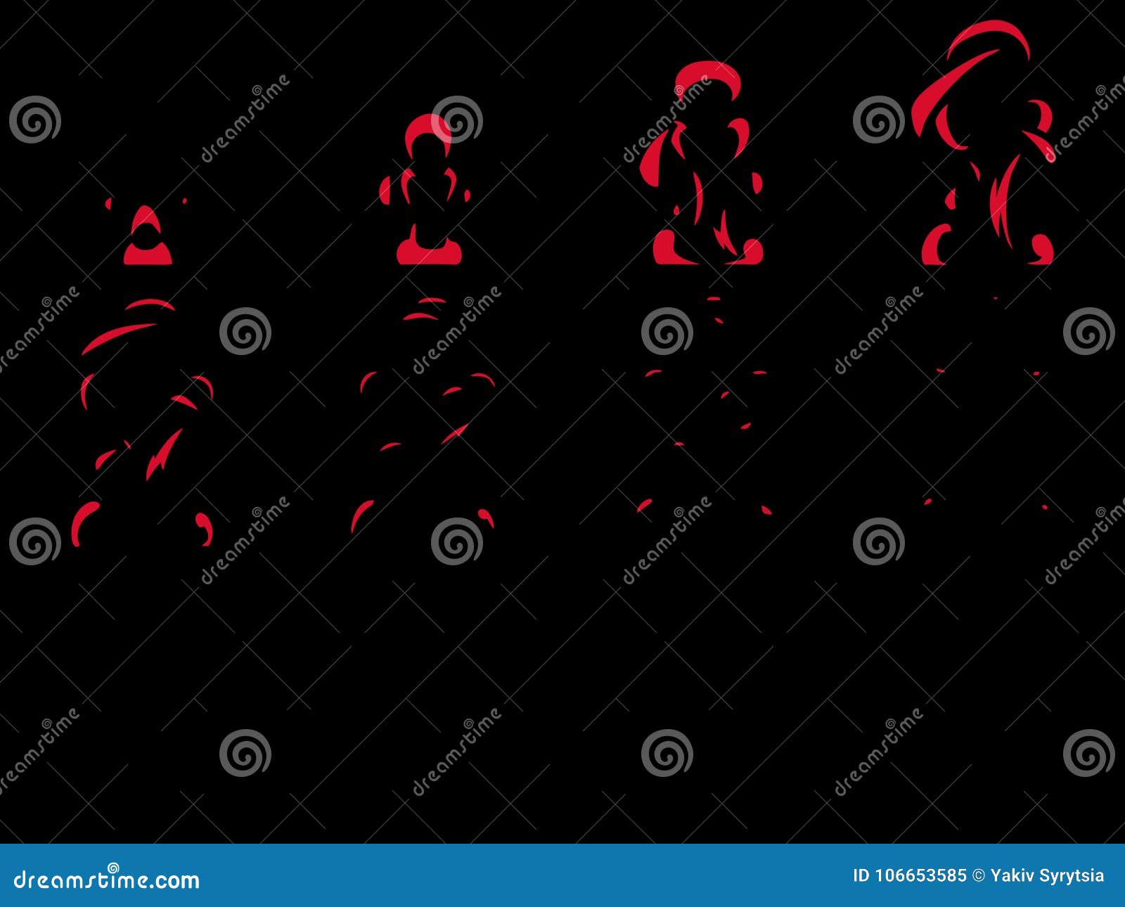 Explosion Special Effect Fx Animation Frames Sprite Sheet. Clear ...