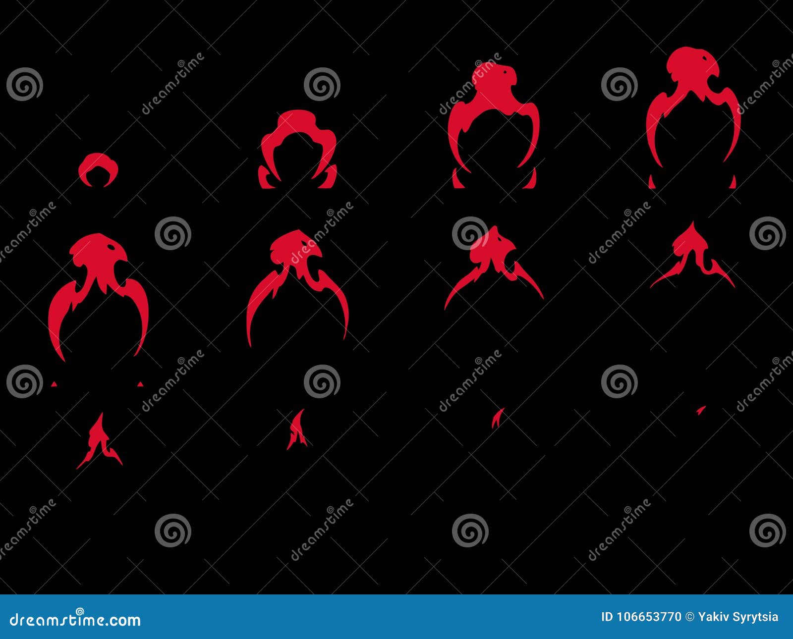 Explosion Special Effect Fx Animation Frames Sprite Sheet. Clear ...