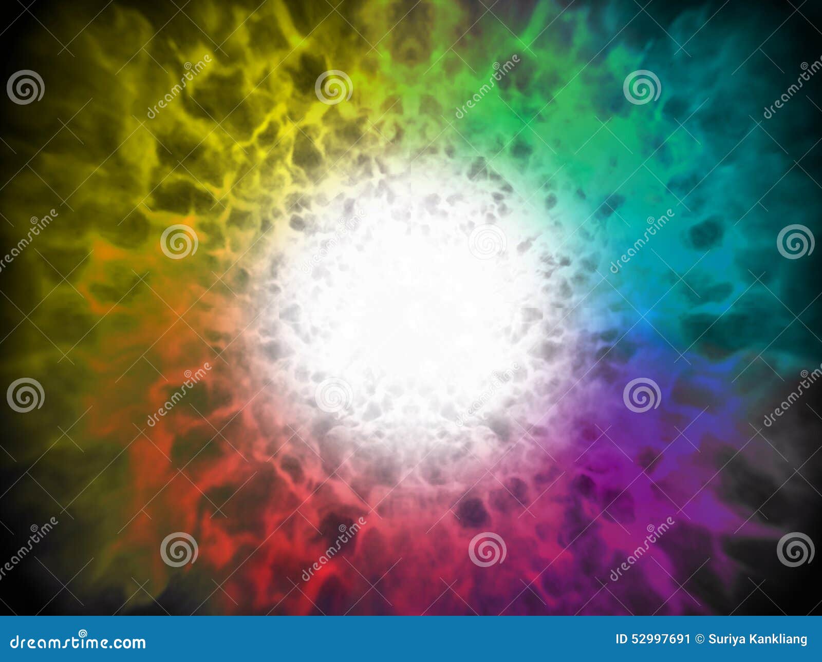 Explosion Spectum Color Fire Ball Stock Illustration - Illustration of ...