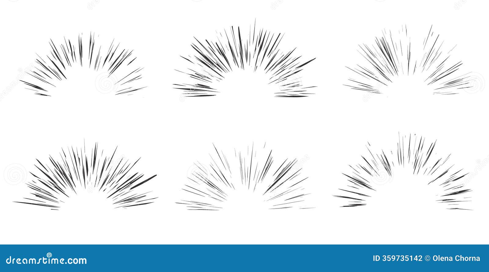 Comic Radial Speed Lines Background. Manga Speed Frame. Cartoon ...