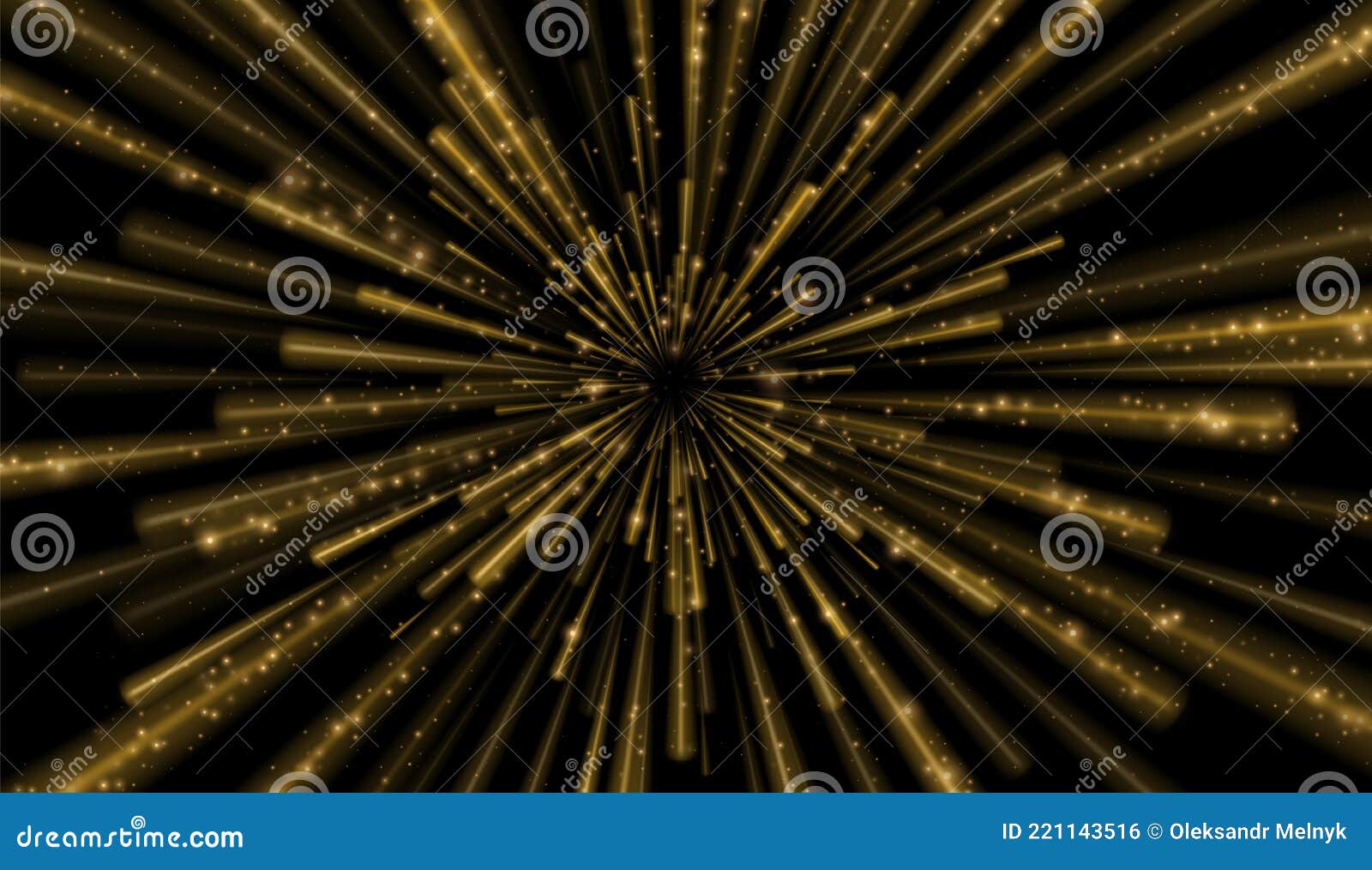 Explosion Star Burst Element with Sparkles. Gold Element for Greeting ...