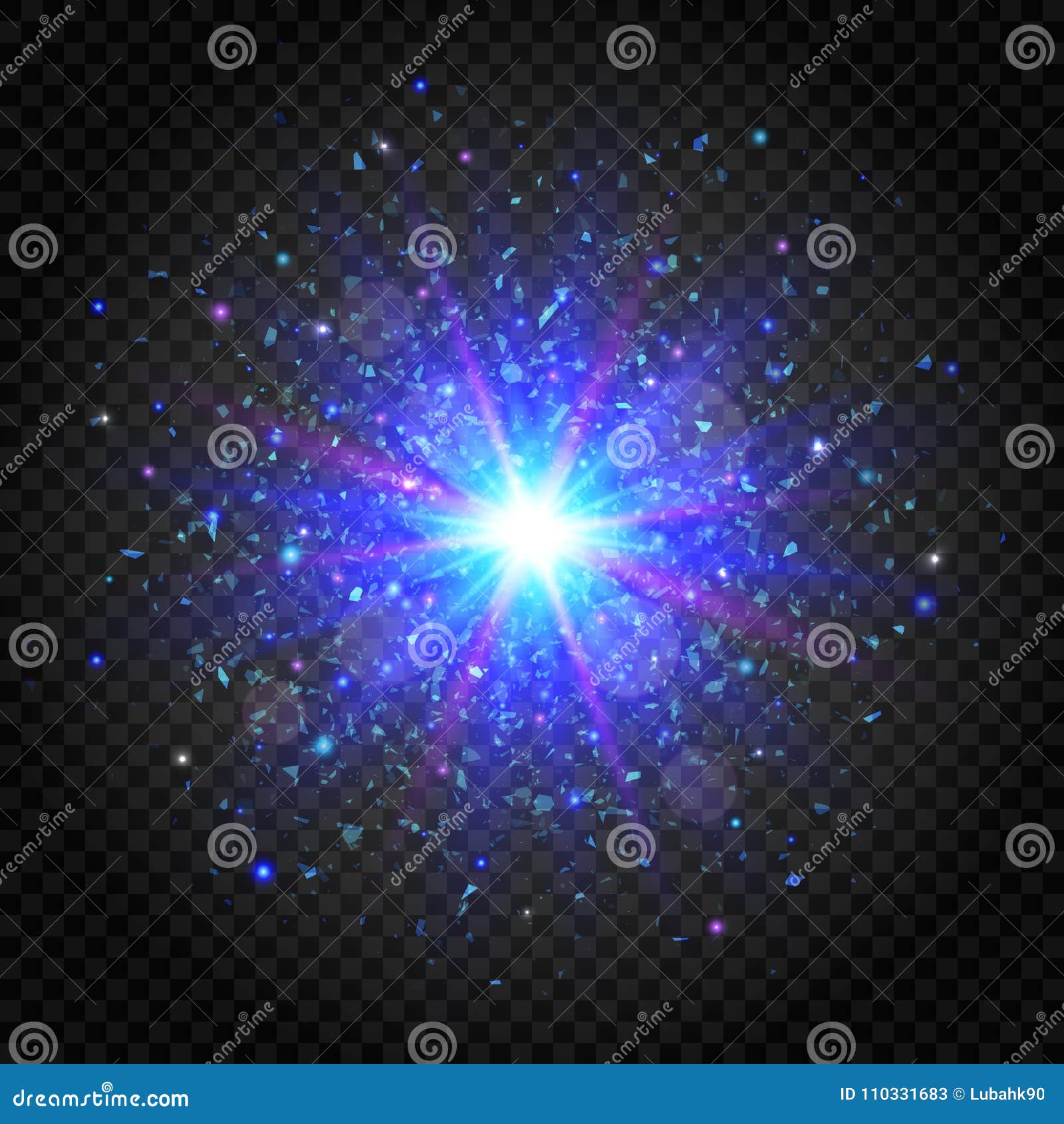 Explosion Star on Transparent Background. Explosion Light Stock Vector ...