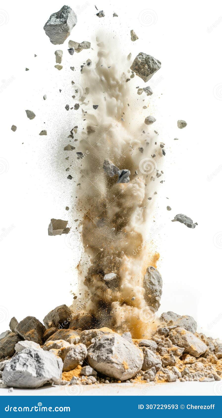 Explosion of stone stock image. Image of stone, nature - 307229593